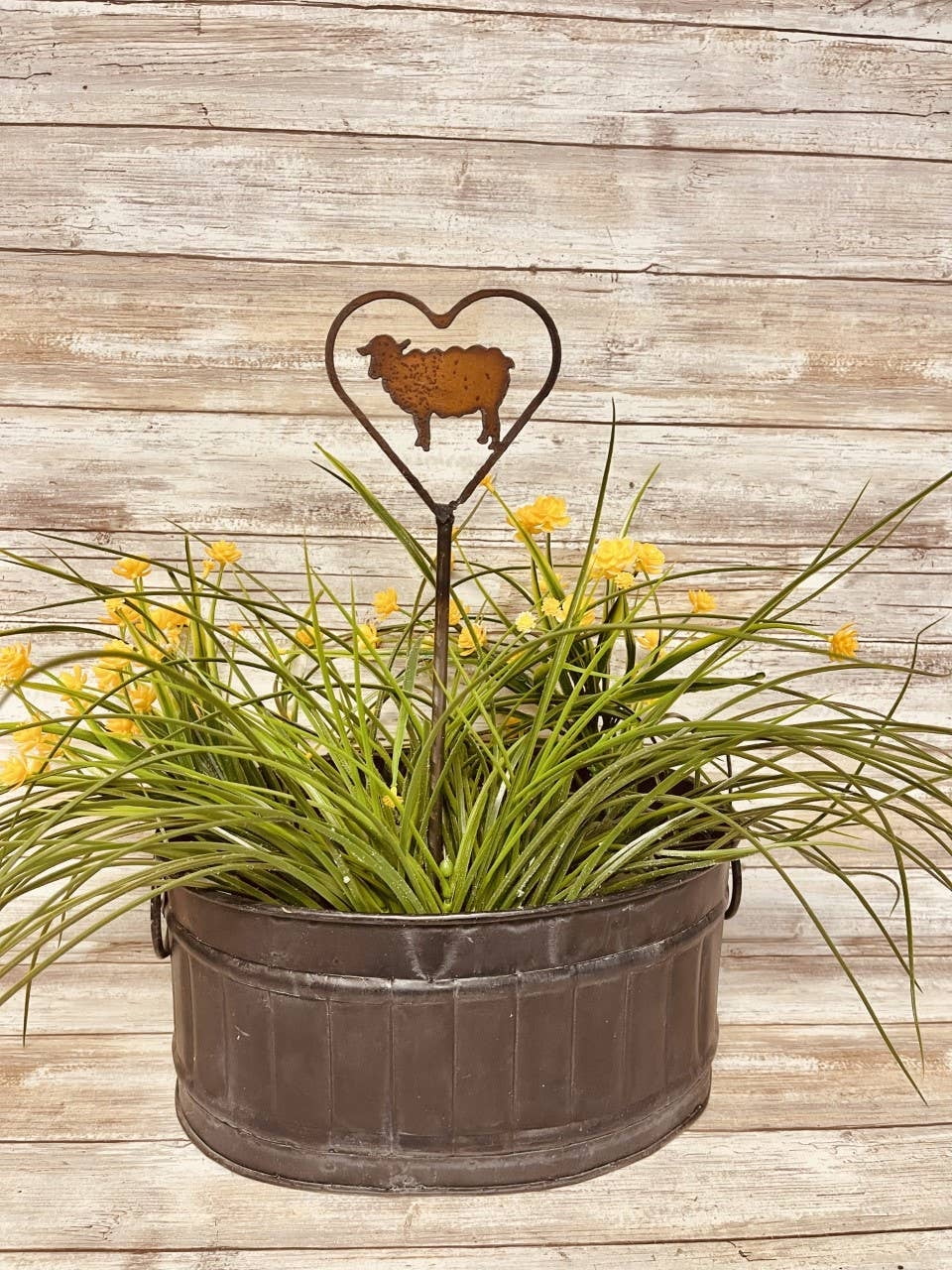 Heart Outline with Sheep Plant Stake 4H Garden - Walmart.com