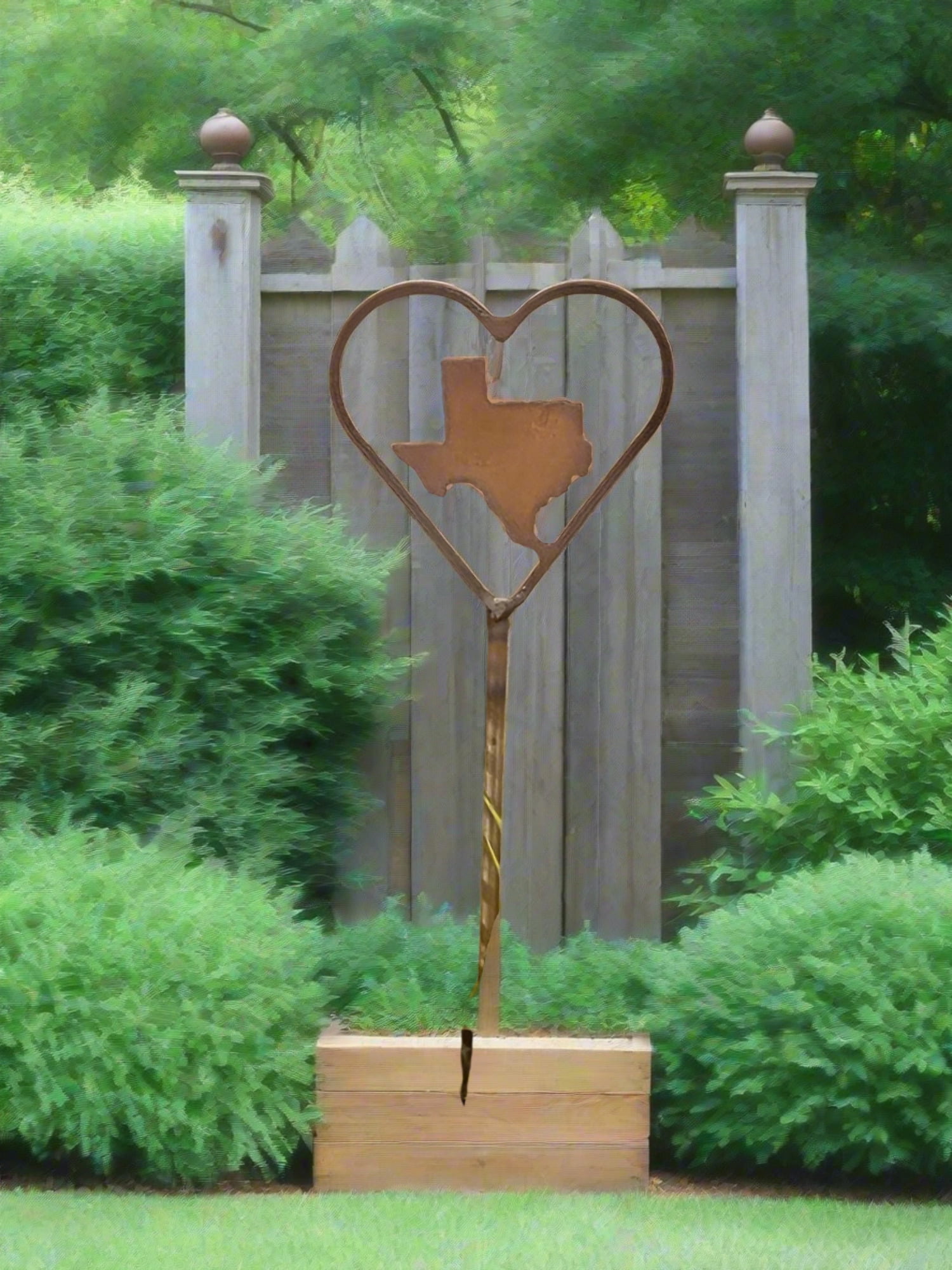 Heart Outline with Texas Garden Plant Stake - Walmart.com