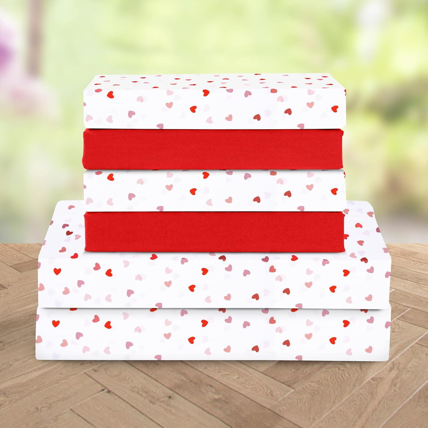 Heart Pattern - 1500 Premium Microfiber Softness Wrinkle and Fade ...