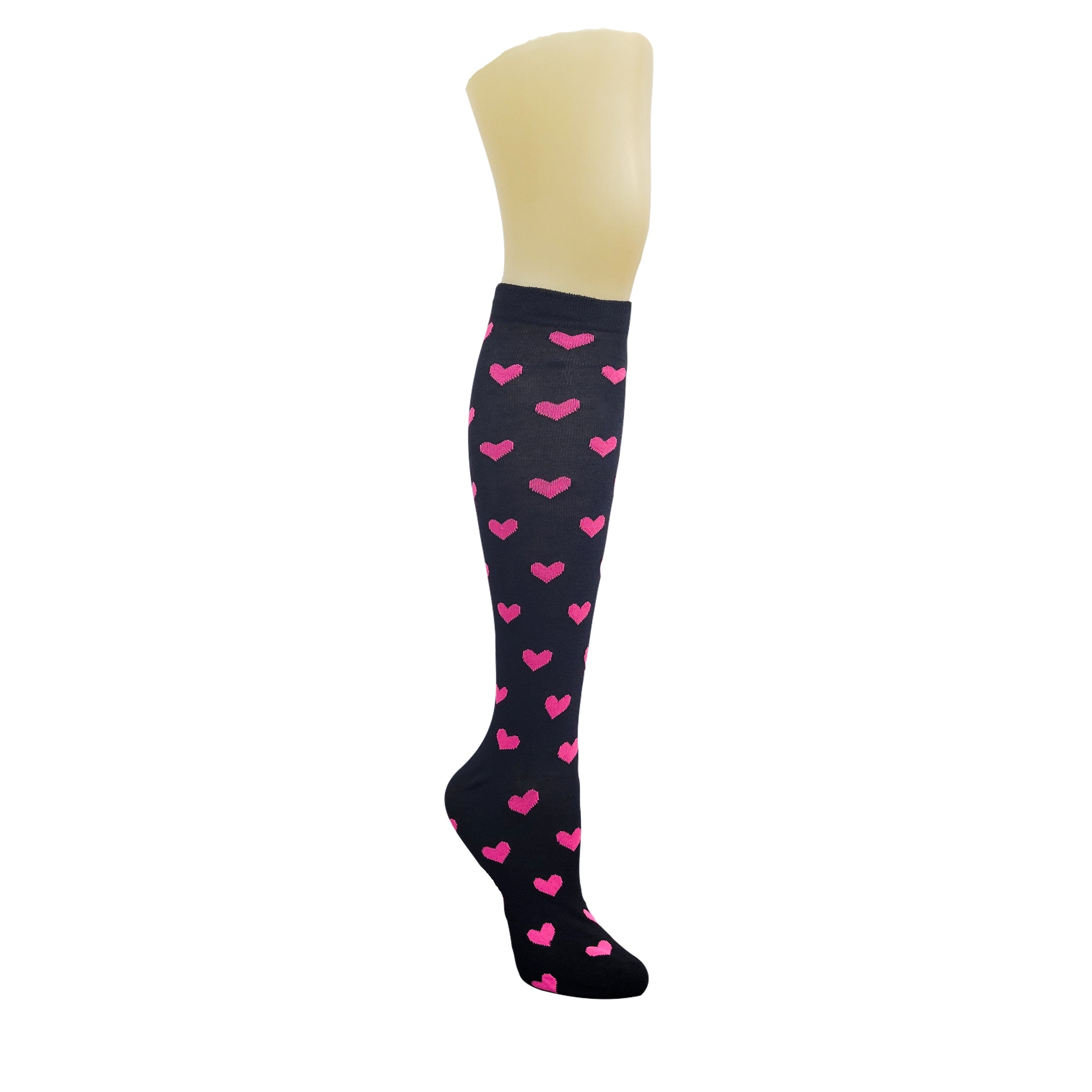 Heart Patterned Knee High Socks from the Sock Panda (Knee High) Color ...