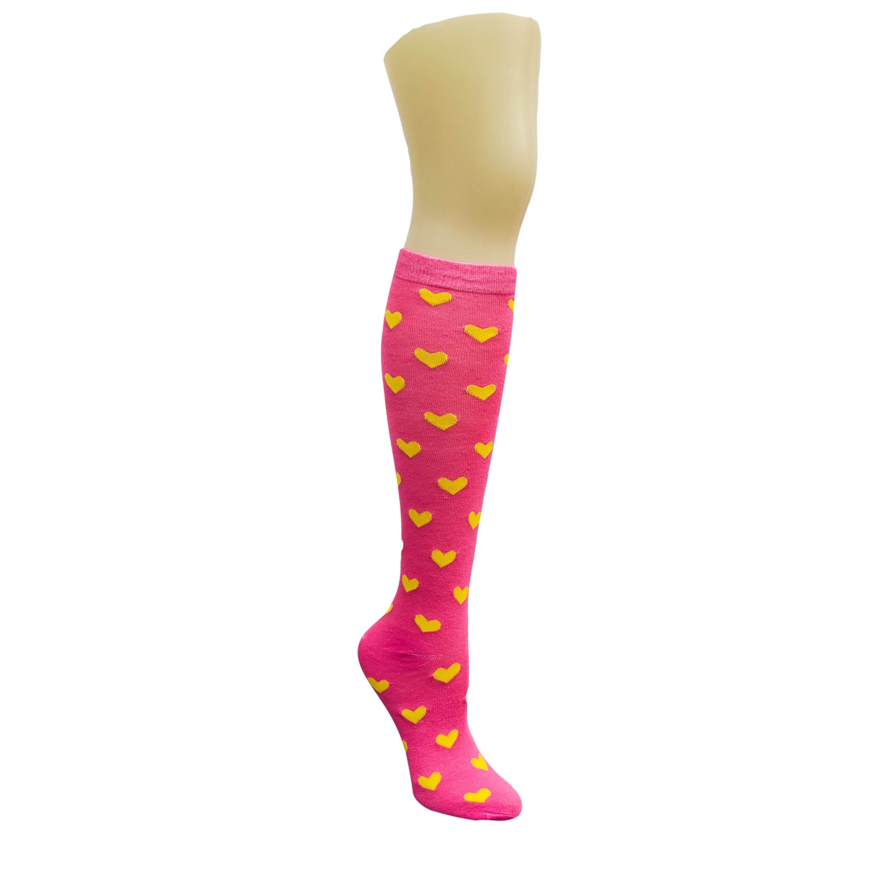 Heart Patterned Knee High Socks from the Sock Panda (Knee High) Color ...