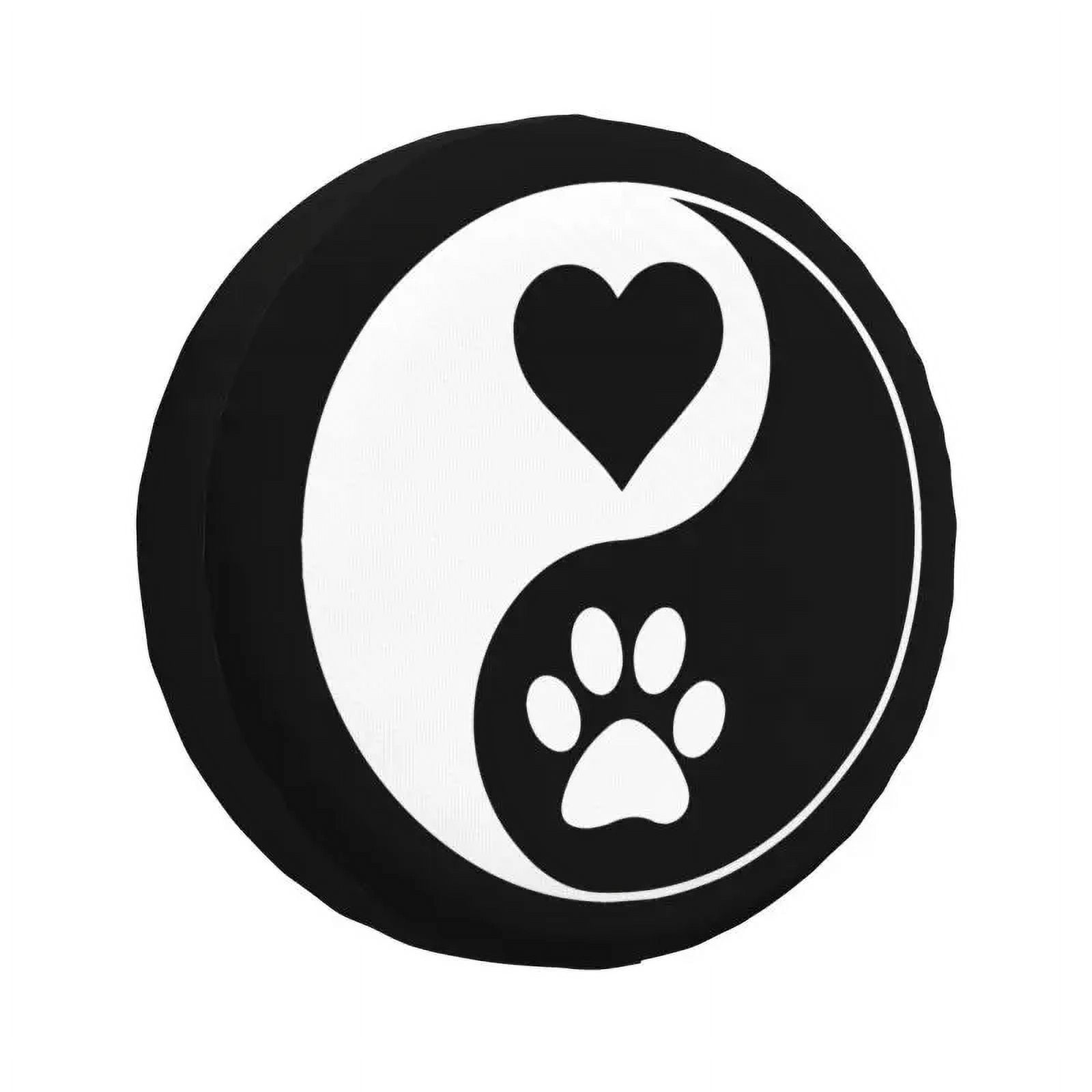 Heart Paw White Decal Spare Wheel Cover for Mitsubishi Pajero 4x4 RV ...