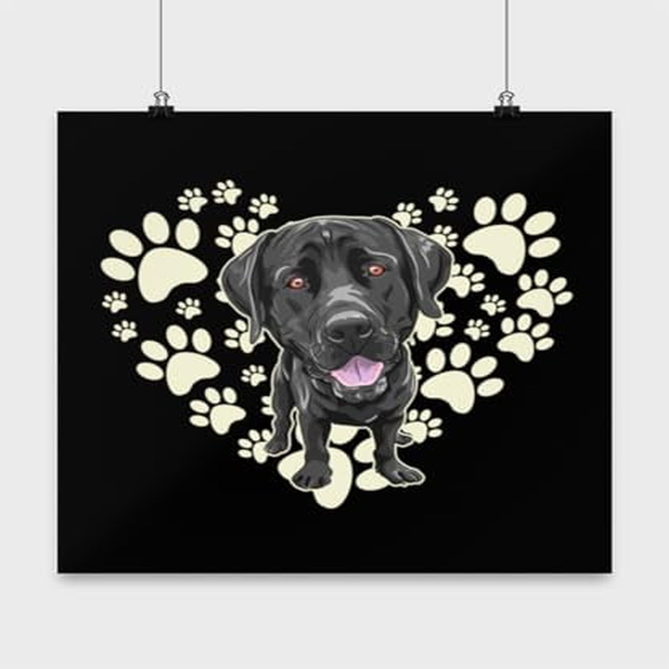 Heart Paws Poster - Wall Decor for Dog Lovers Gift - Walmart.com