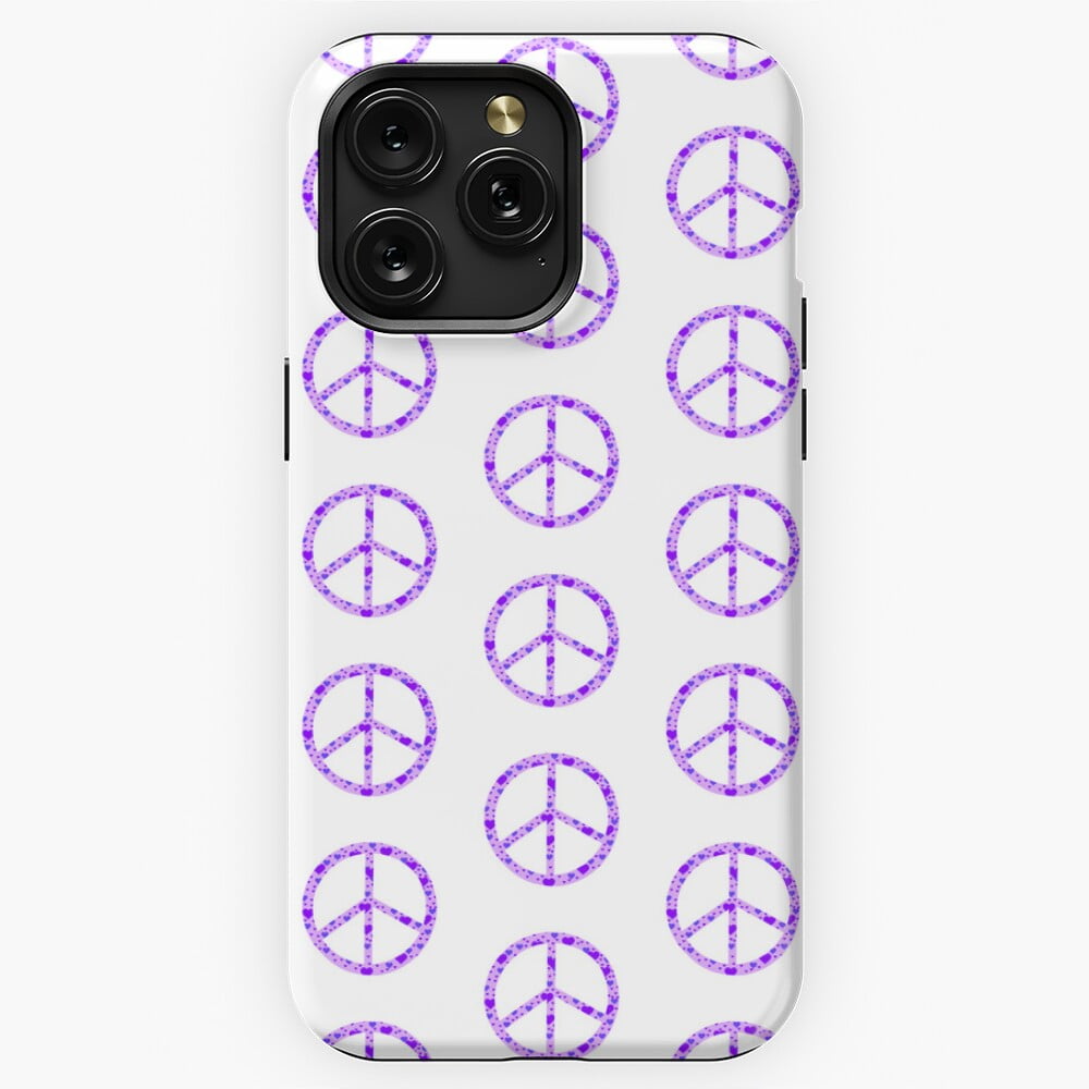 Heart Peace Purple Minimal Romantic Symbol Art for iPhone 17 16 15 14 ...