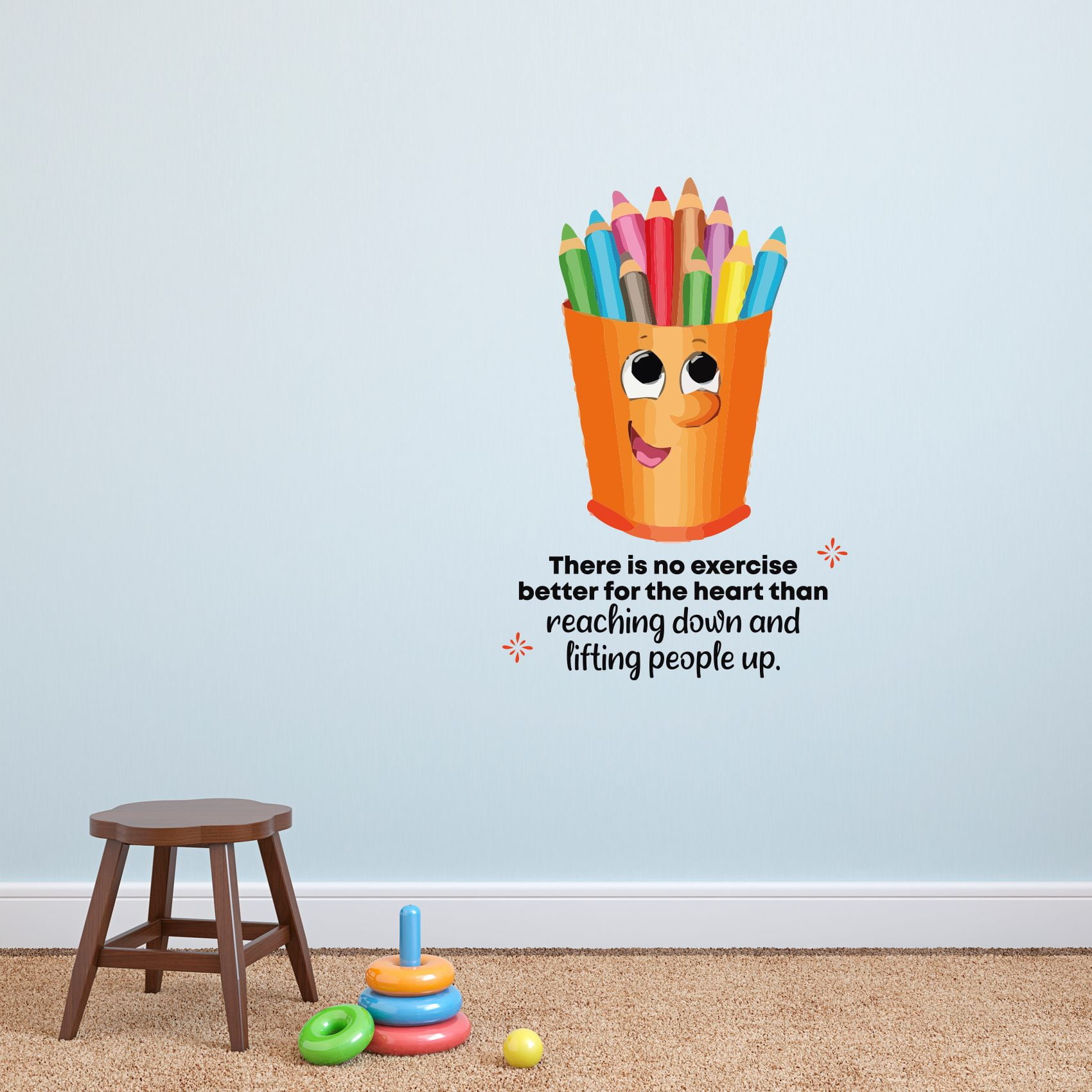 Heart Pencil Pencils School Quote Cartoon Quotes Decors Wall Sticker ...