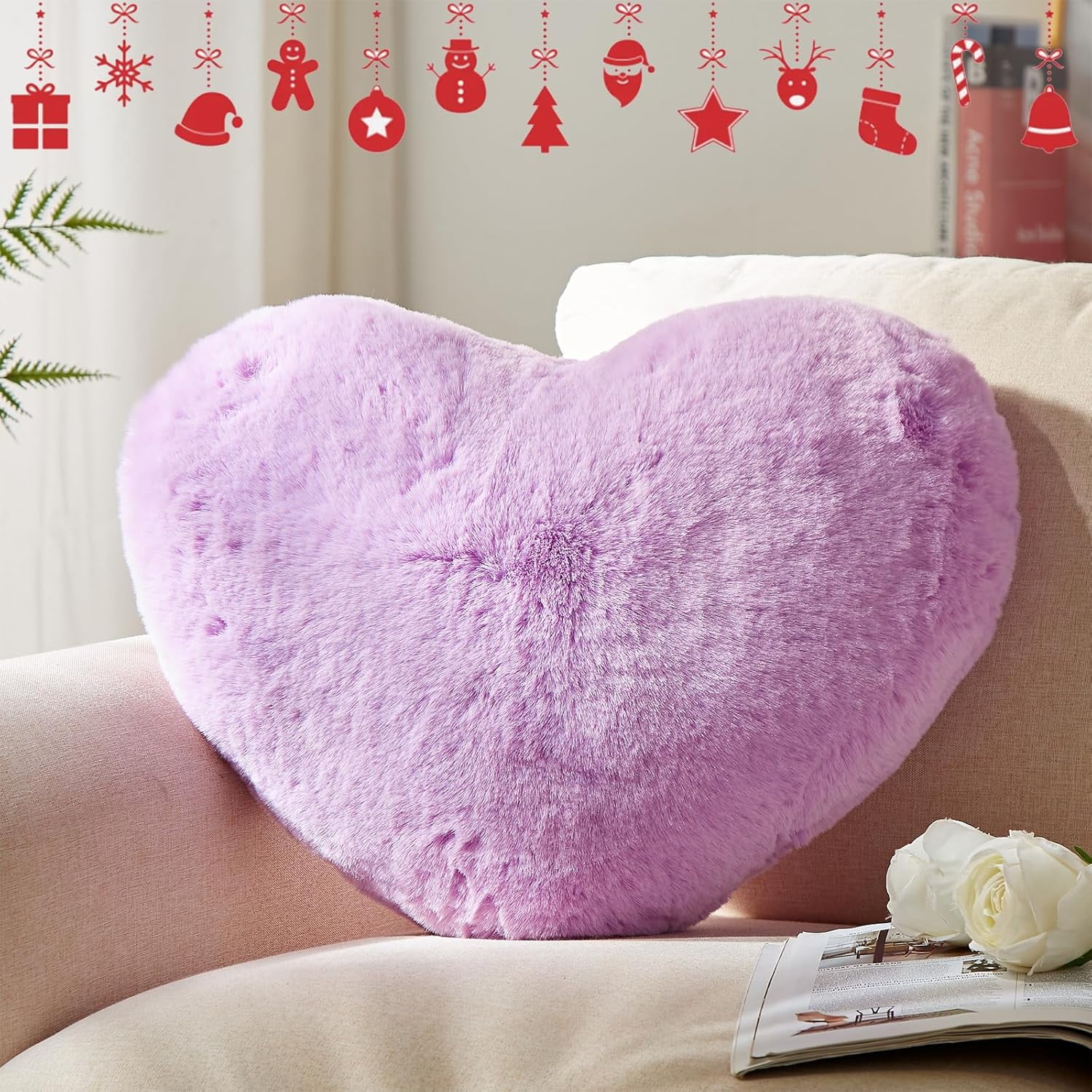 Heart Pillow, Pink Heart Pillows, Love Pillow Gifts, 14X17 Inch Large ...