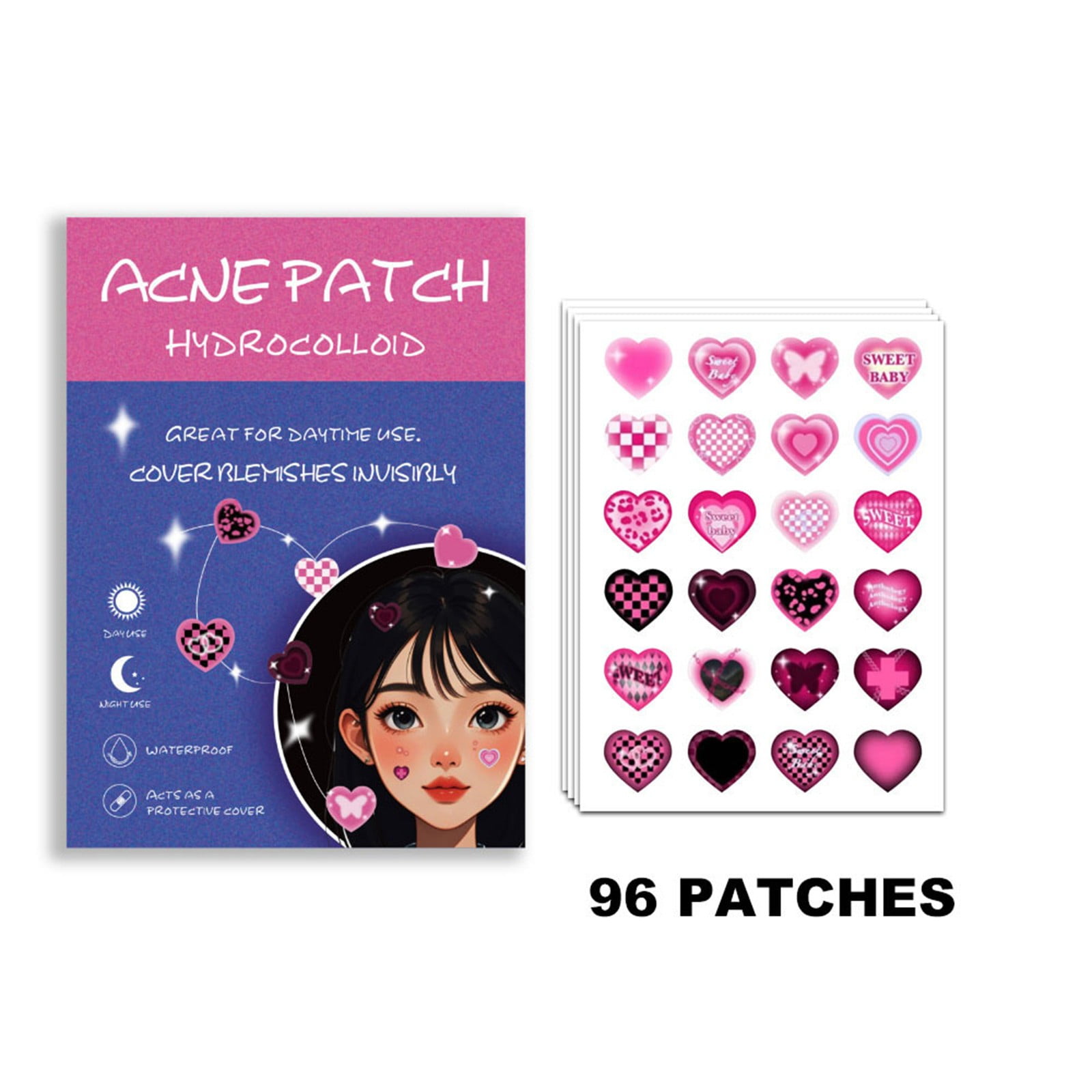Heart Pimple Patches, Pimple Patches for Face Eliminate Inflammation ...