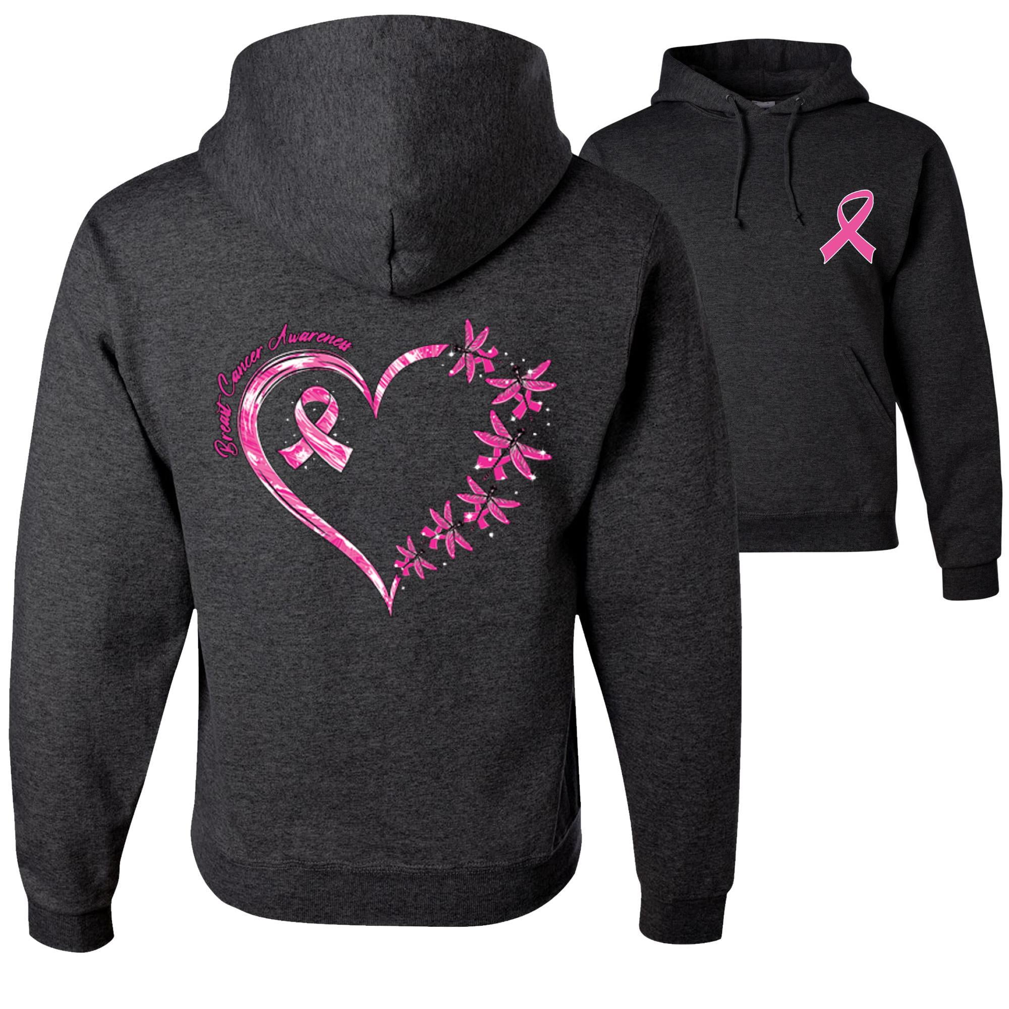 Heart Pink Ribbon Dragon Fly Breast Cancer Awareness FRONT AND BACK ...