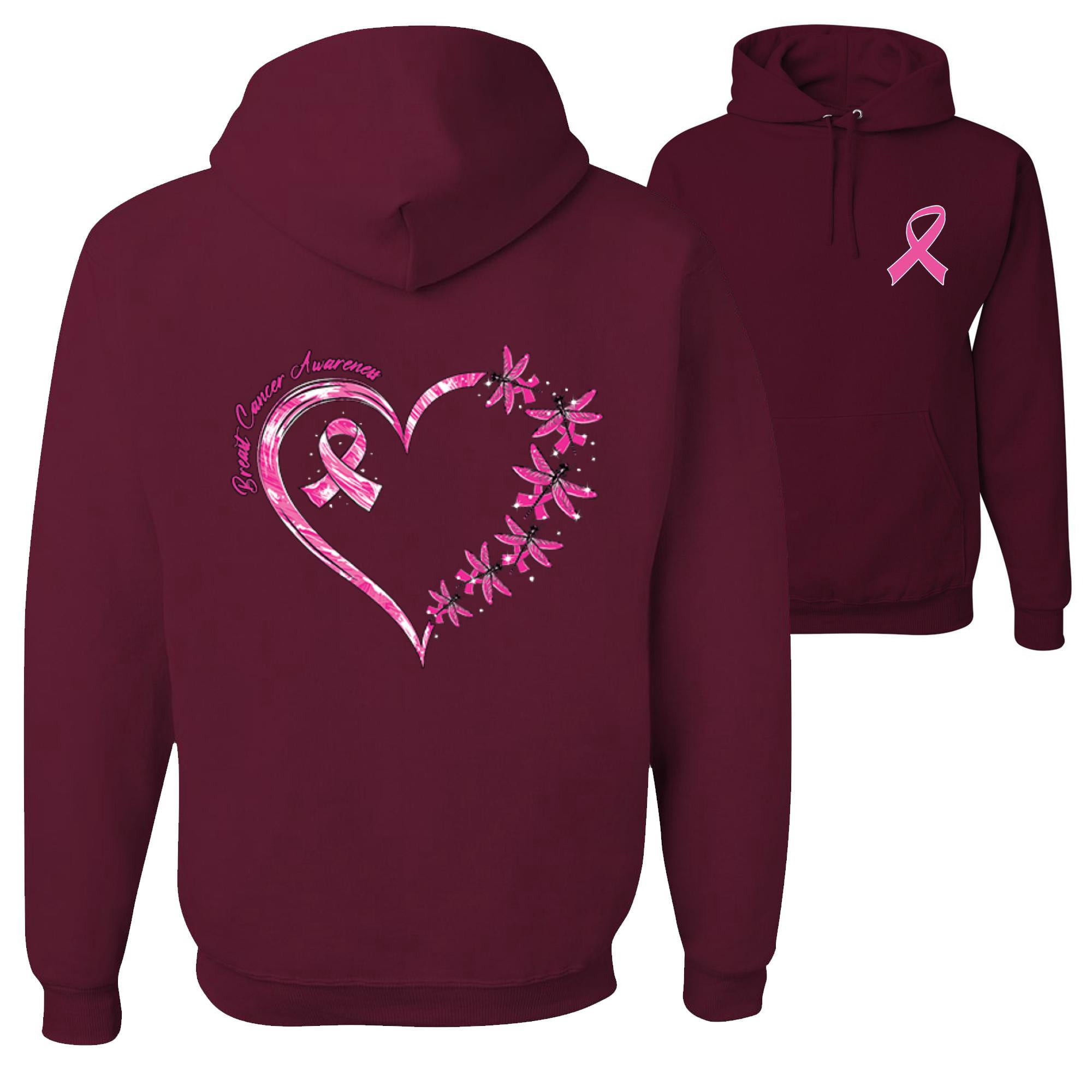 Heart Pink Ribbon Dragon Fly Breast Cancer Awareness FRONT AND BACK ...