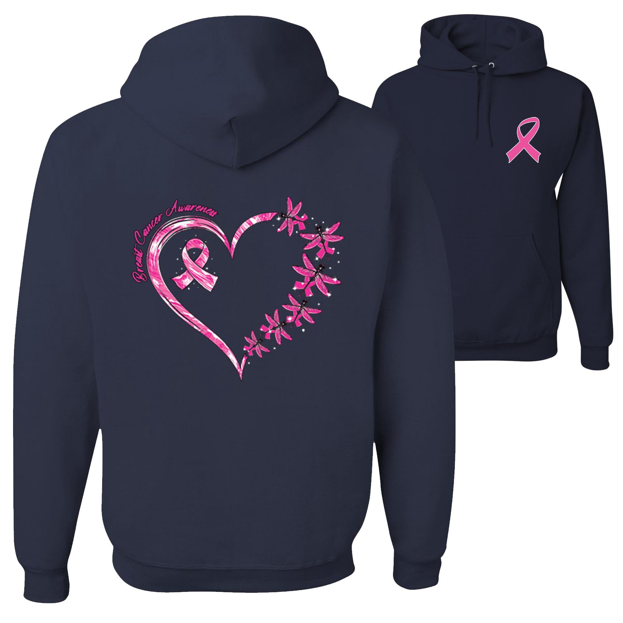 Heart Pink Ribbon Dragon Fly Breast Cancer Awareness FRONT AND BACK ...