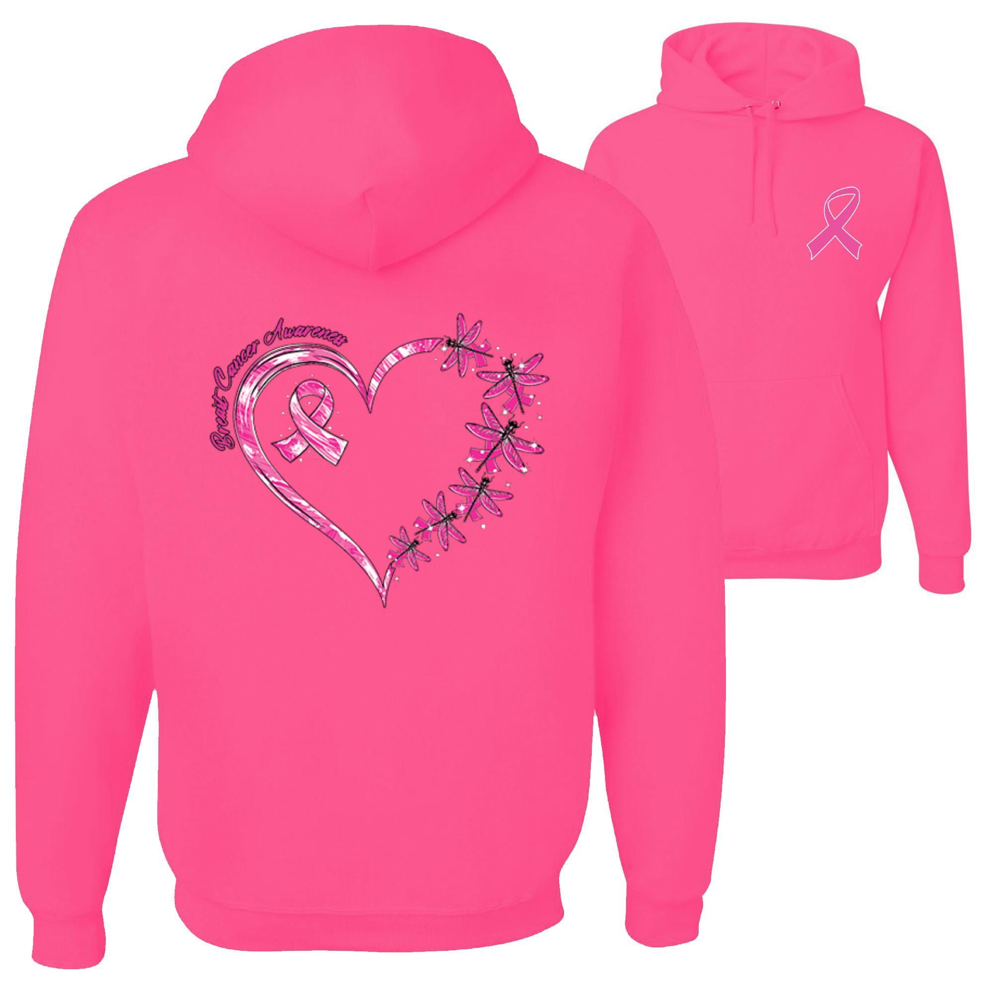 Heart Pink Ribbon Dragon Fly Breast Cancer Awareness FRONT AND BACK ...