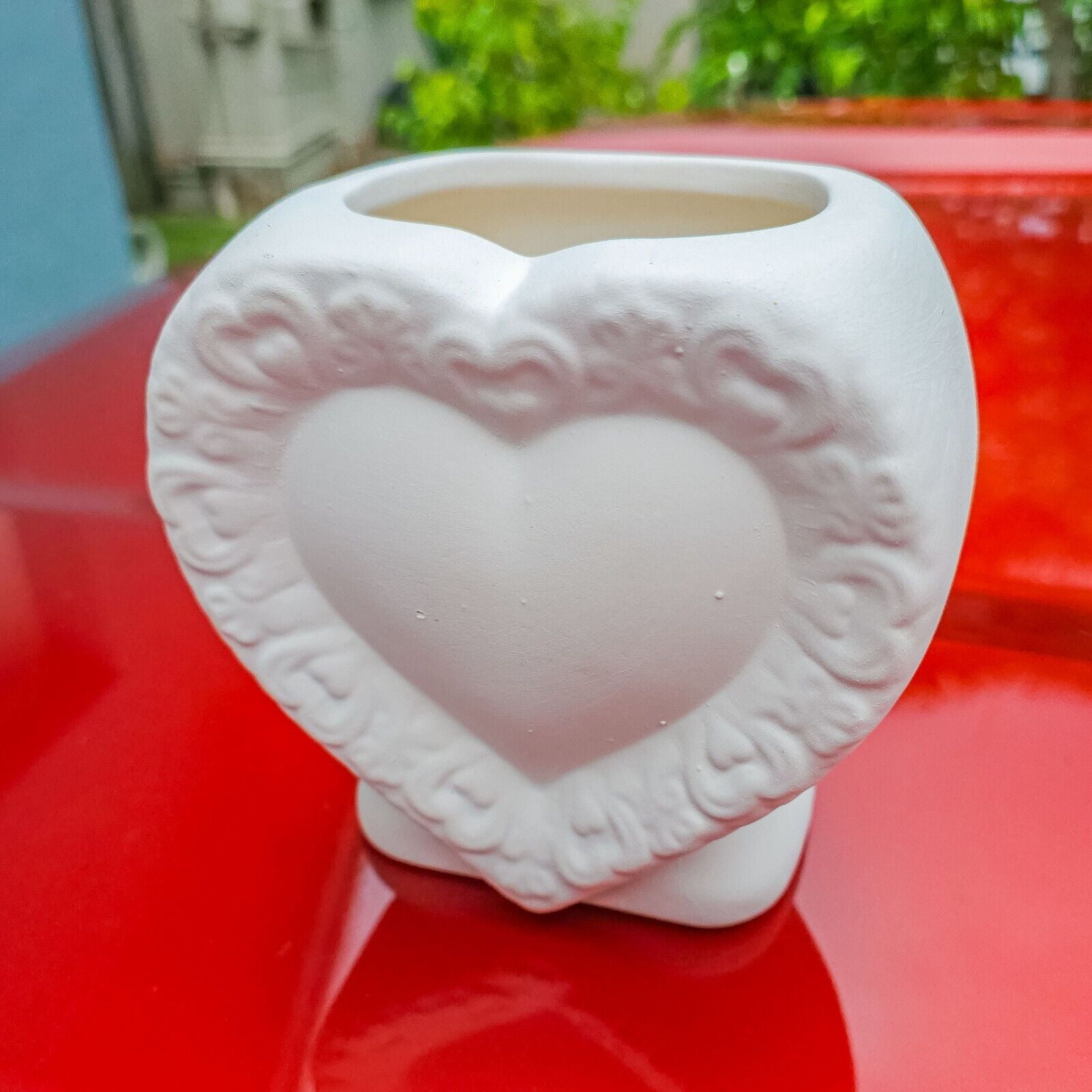 Heart Planter Valentines 4.5" IN STOCK Ceramic Bisque Ready To Paint ...
