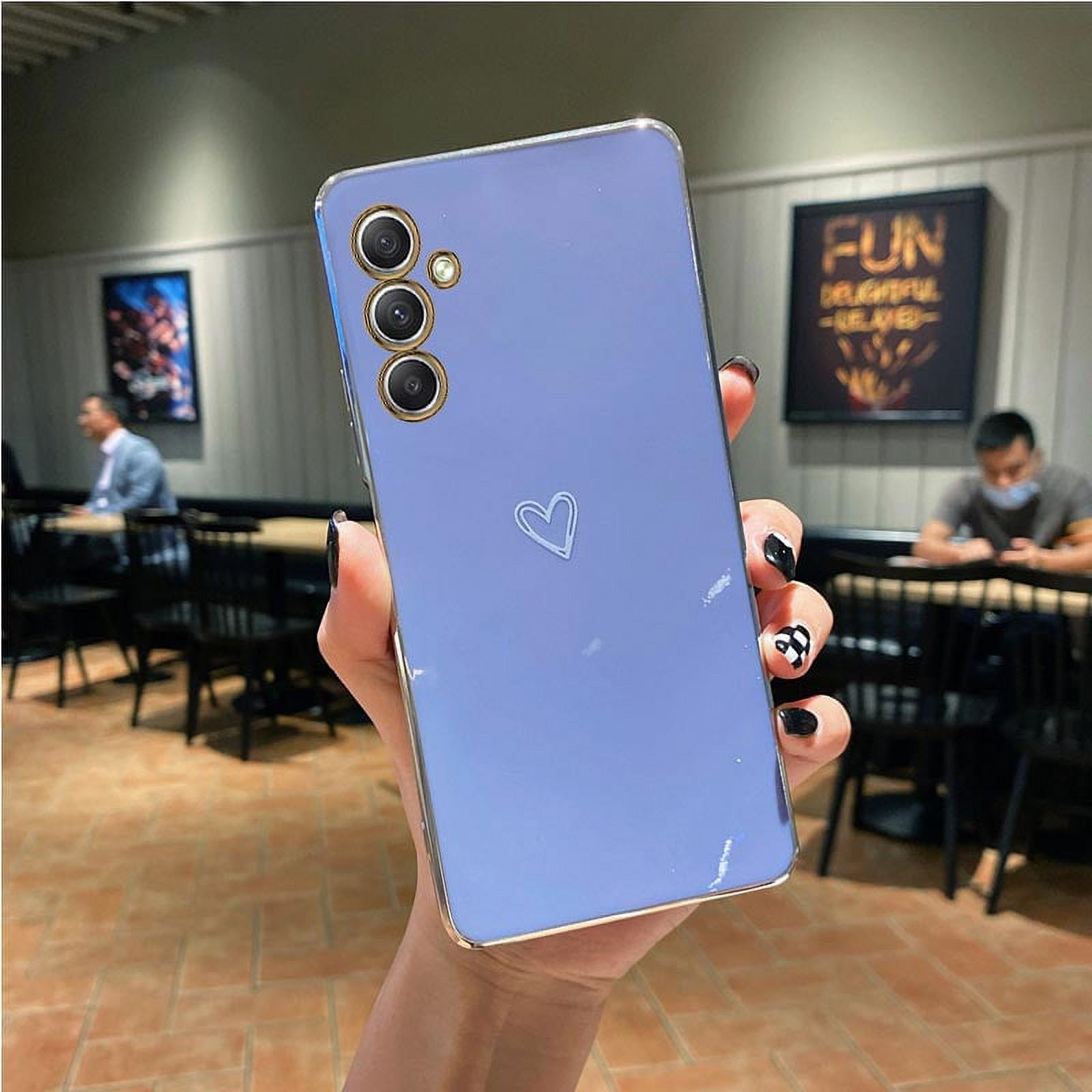 Heart Plating Phone Case On For Samsung Galaxy A25 A35 A55 A54 A34 A03 A03 A13 A14 A15 A01 A02 ...