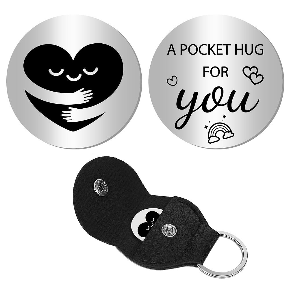 Heart Pocket Hug Token Long Distance Relationship Keepsake Stainless ...