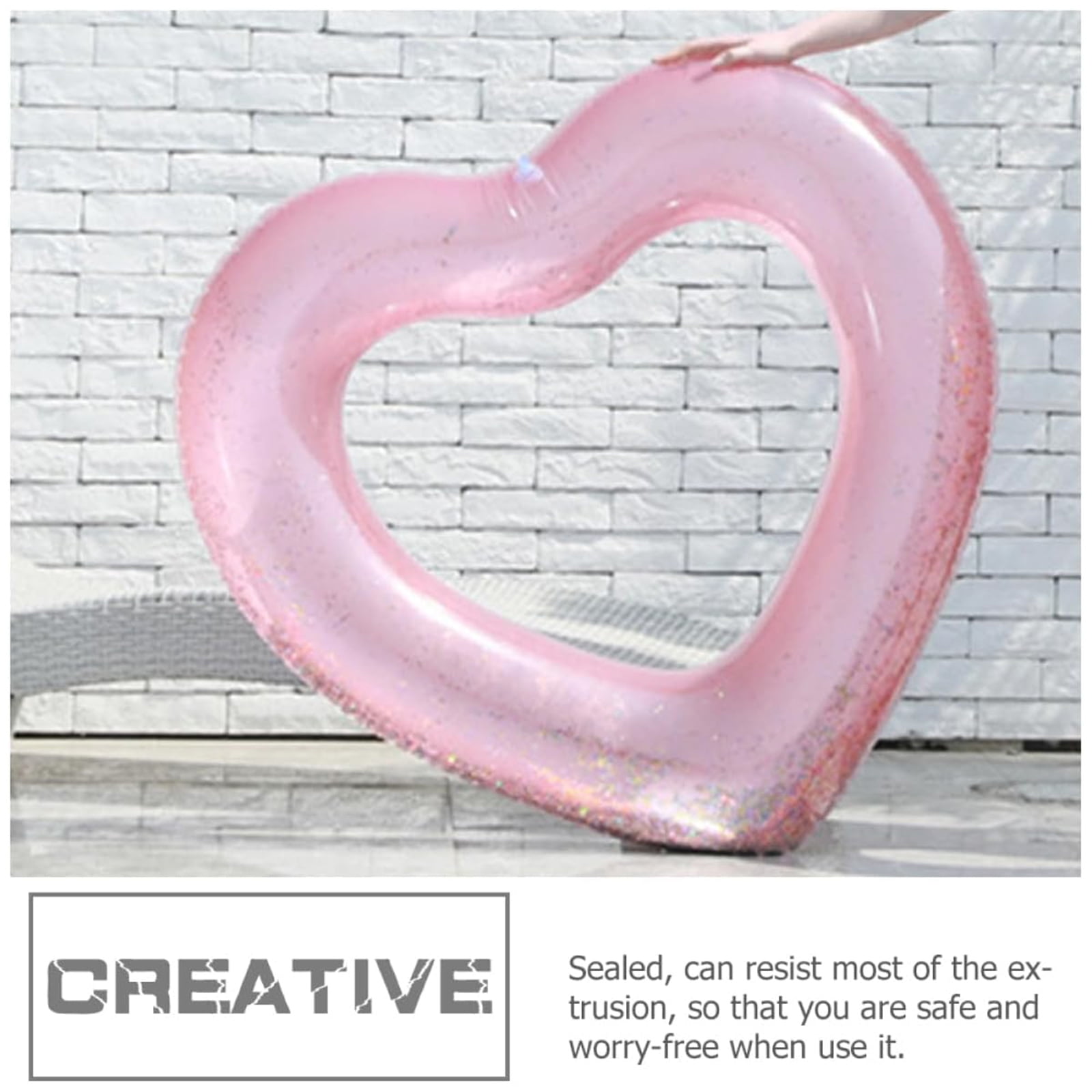 Heart Pool Floats Inflatable Swim Rings, Bachelorette Floaties Heart ...