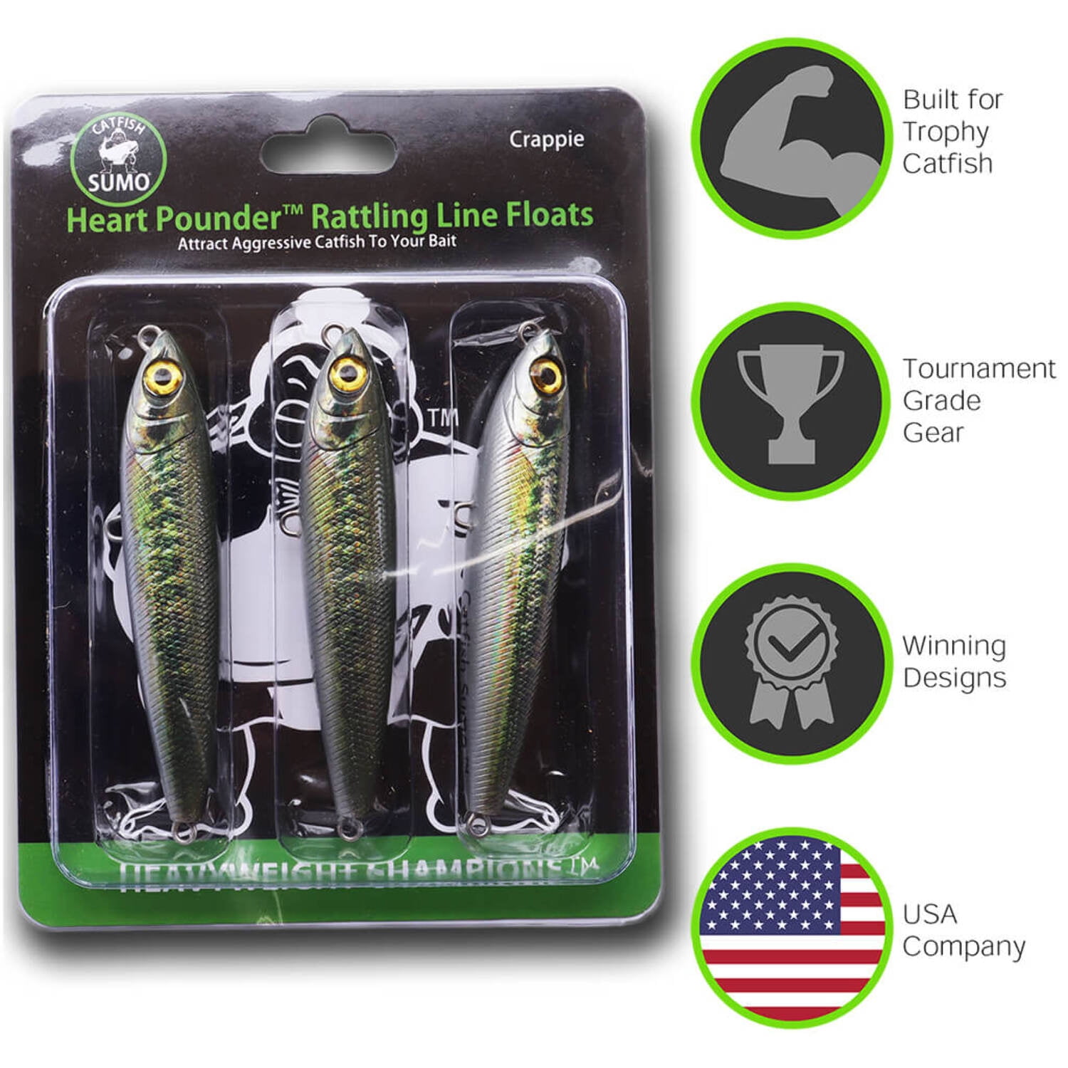 Heart Pounder Catfish Rattle Float for Catfishing Rigs (5 Inches ...