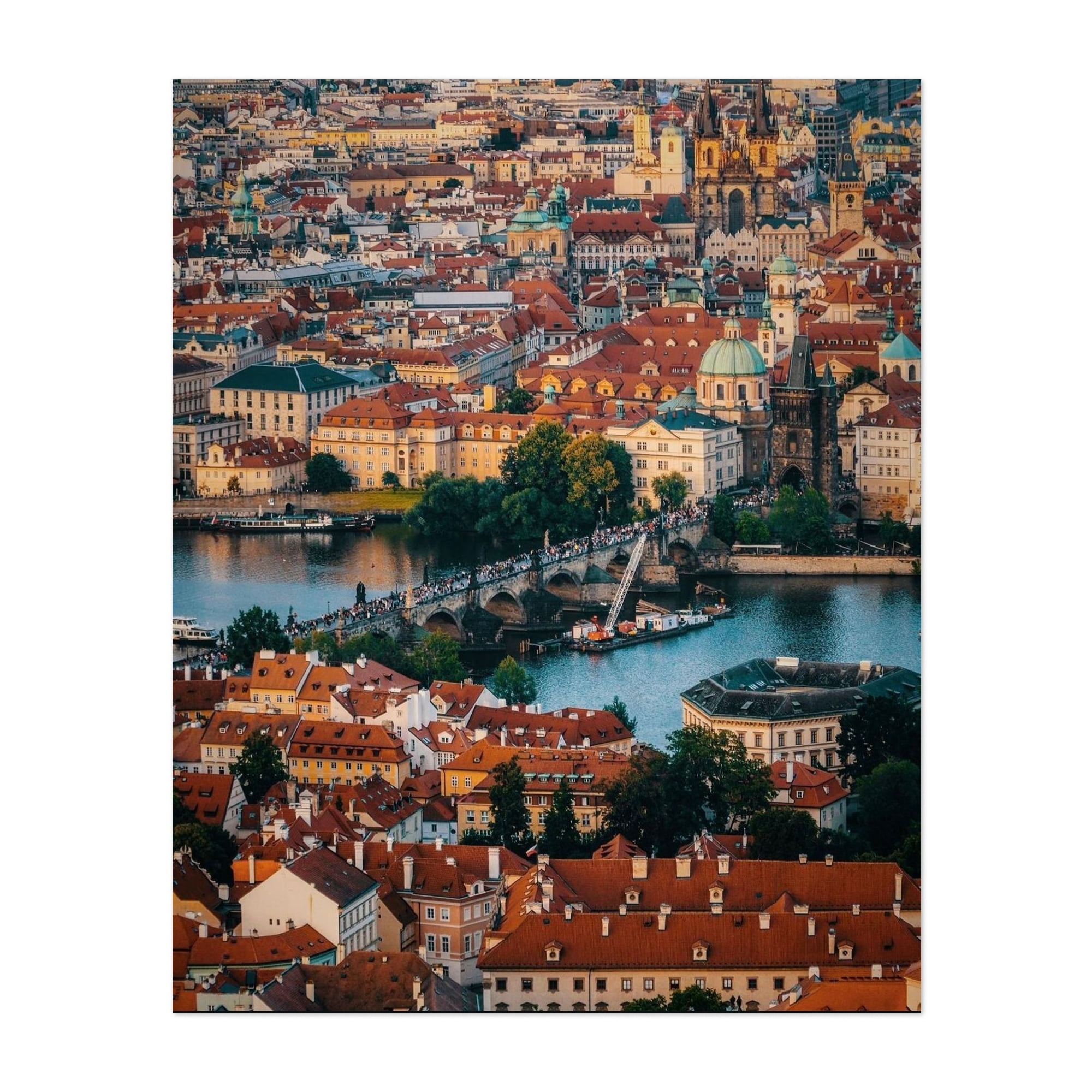 The Heart of Prague: A View Over Charles Bridge and Old Town - Prague ...