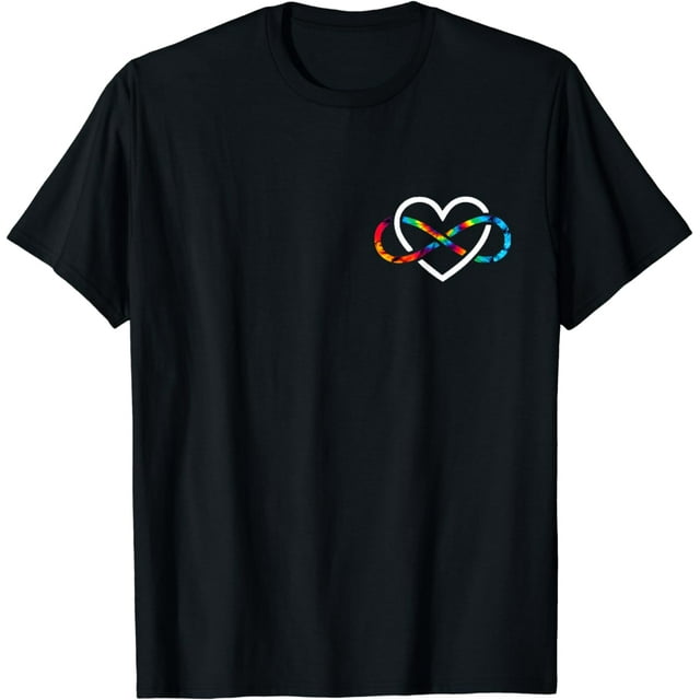 Heart Rainbow Infinity Symbol LGBTQ Gay Ally Autistic Pride Cotton T ...