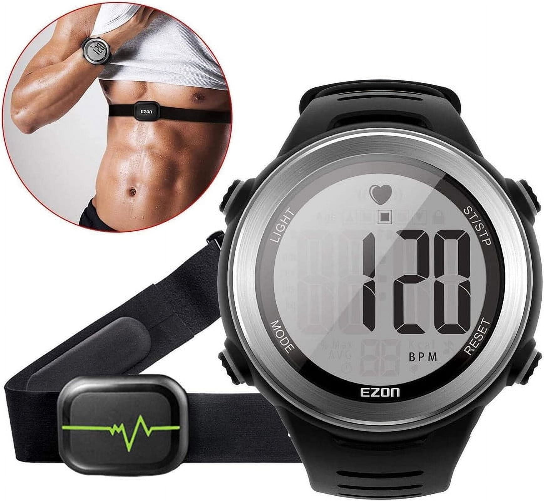 EZON T007 Heart Rate Monitor Watch with Chest Strap, Waterproof Sports ... EZON T007 Heart Rate Monitor Watch with Chest Strap, Waterproof Sports ...