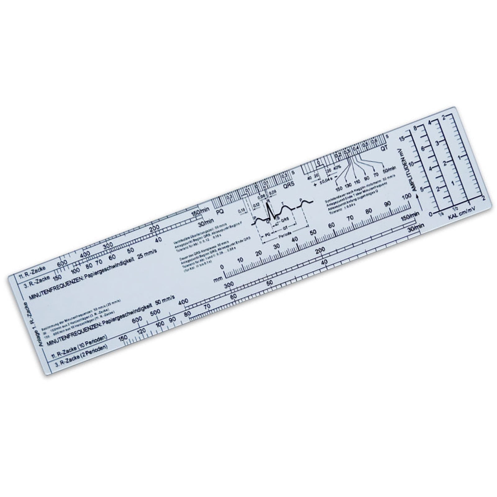 Heart Rate Scale Ruler for Interpretation Plastic Electrocardiogram ...