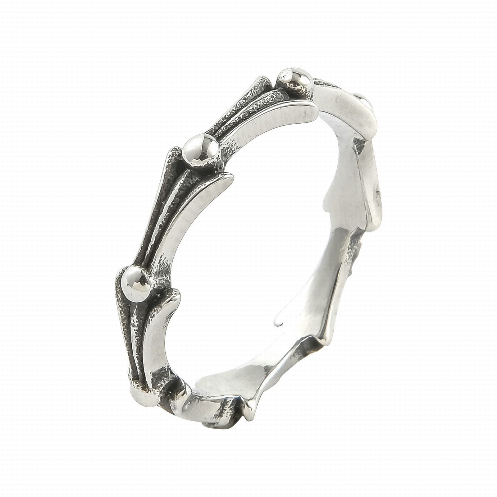 Heart Ring Titanium Steel Fishbone Chain Ring Multiple Rings And Rings ...