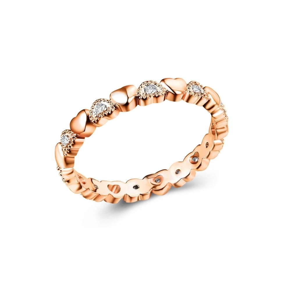 Heart Round Middle Finger Rings Surprise Birthday Gift For Besties ...