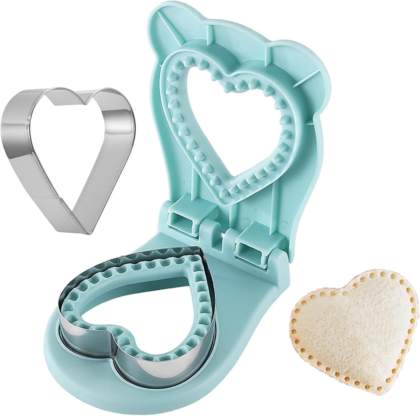 Heart Sandwich Maker Crustless Shaped Sandwich Cutters for Kids Lunch ...