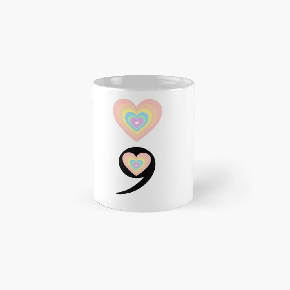 Heart Semi Colon Classic Mug - Walmart.com