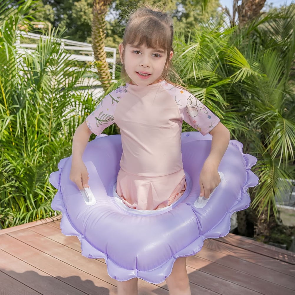 Heart Shape Baby Swim Ring Tube with Handle & Safety Seat Baby Swimming ...