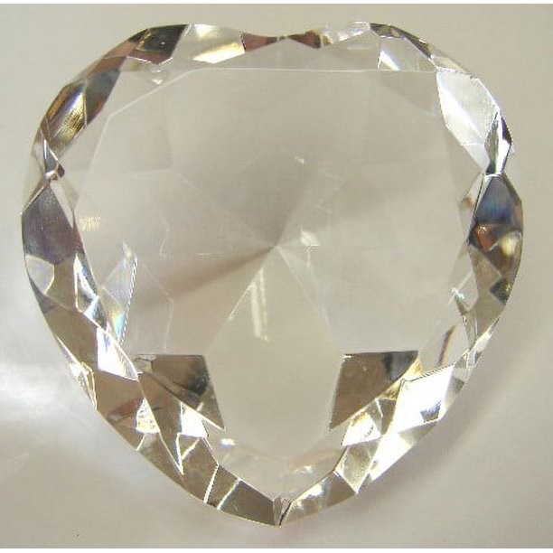 Heart Shape Clear Crystals-#80 without stand - Walmart Business Supplies