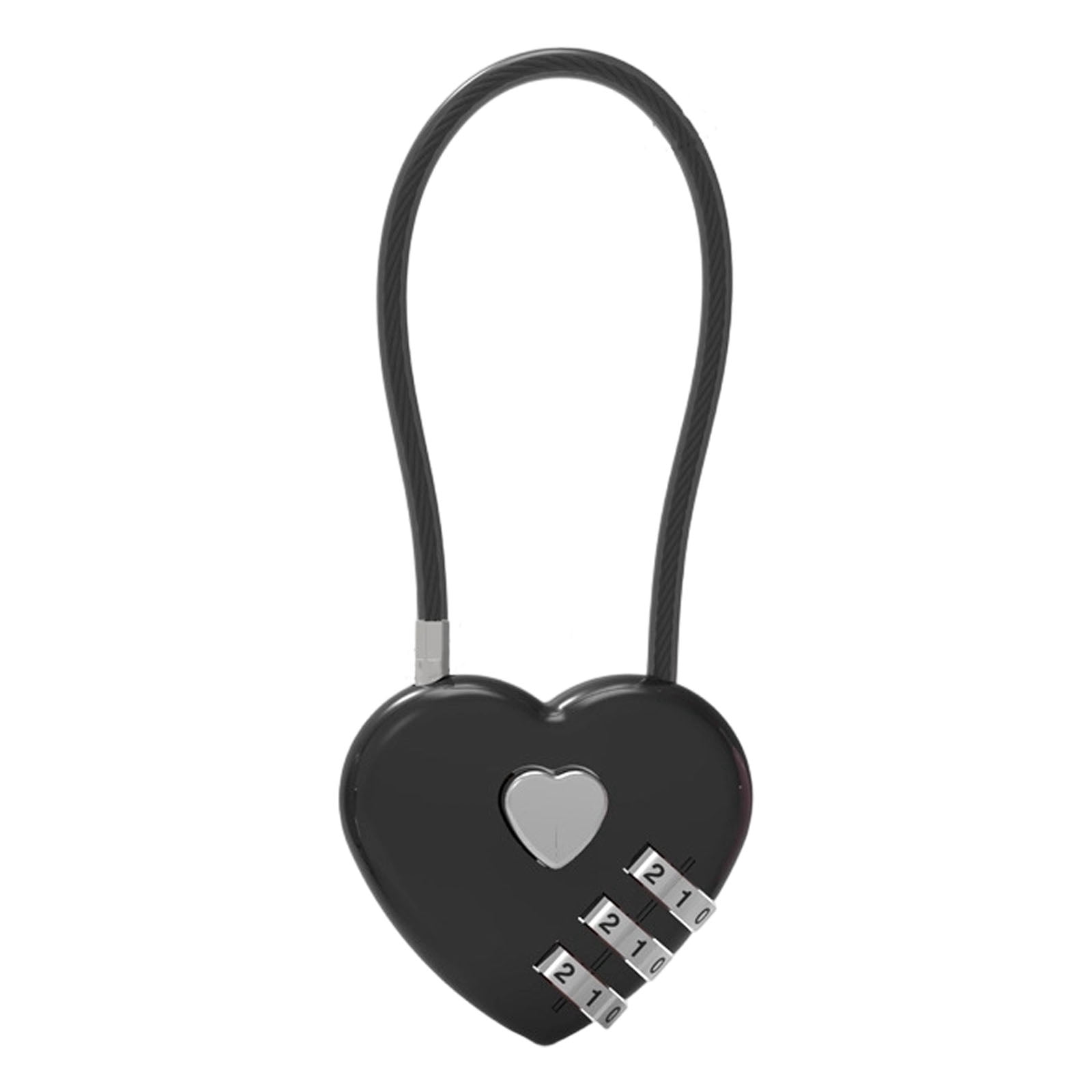 Heart Shape Code Lock Compact Small Padlock Combination with 3 Digit ...