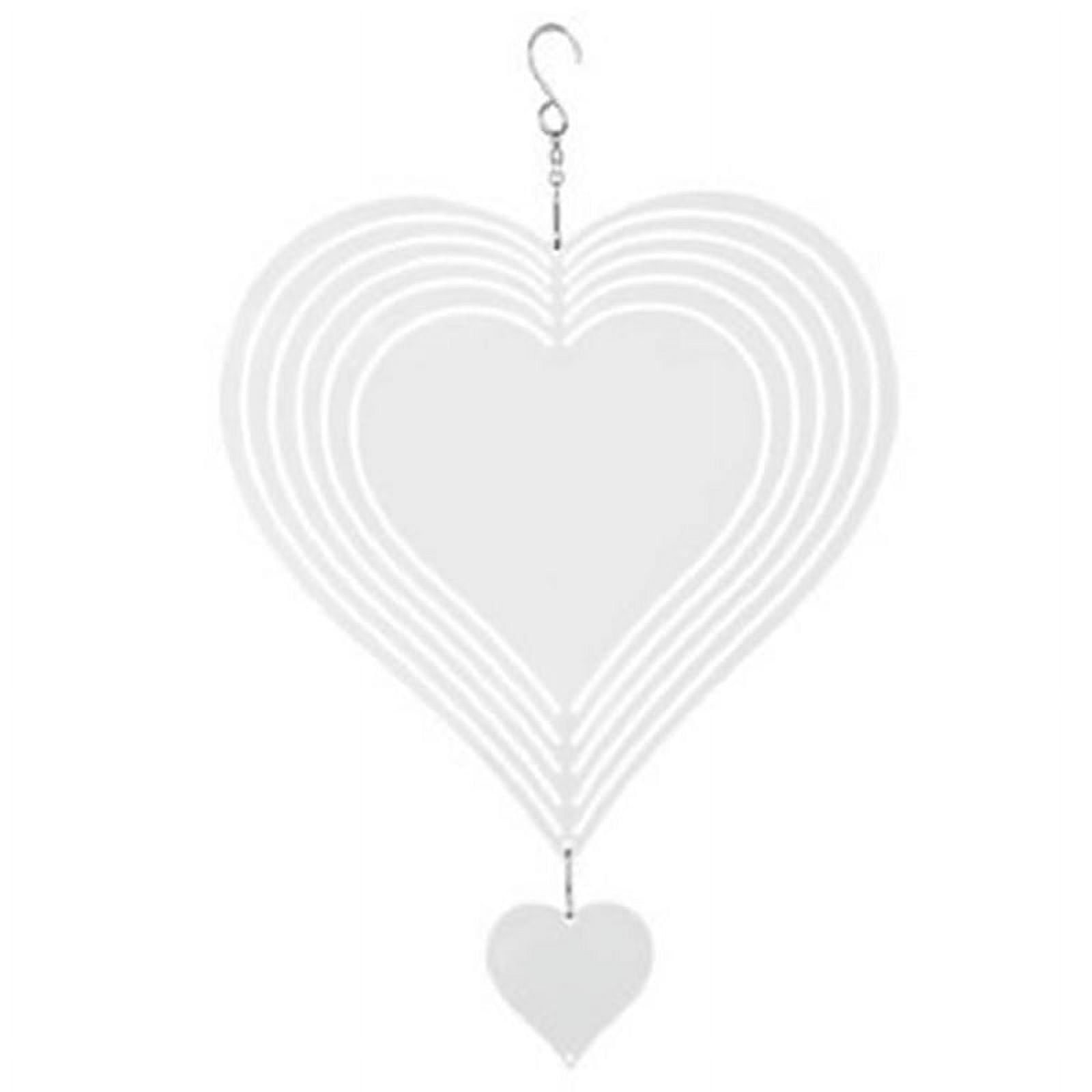 Heart Shape Dimensional Rotating Wind Chime Garden Decoration ...