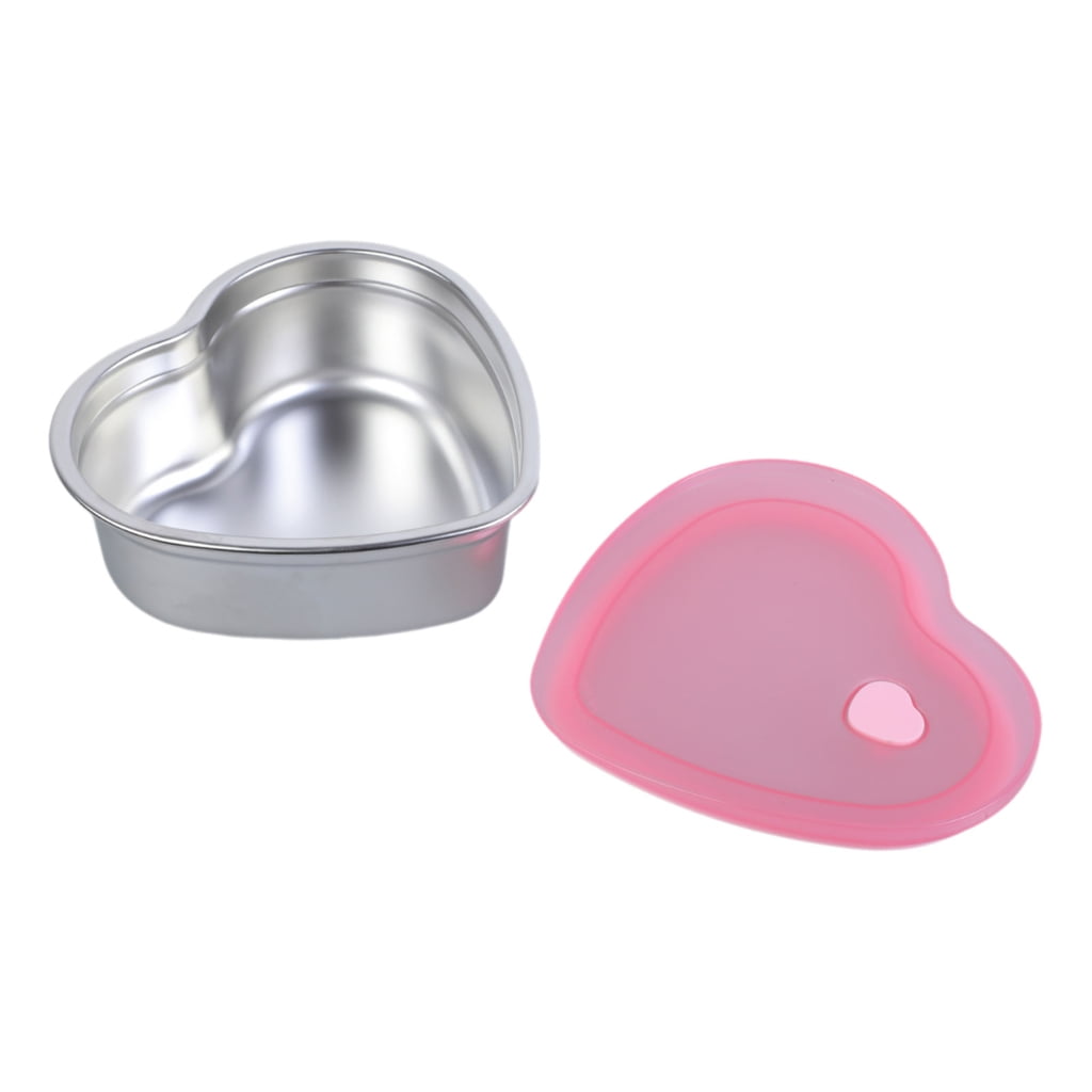 Heart Shape Dish Strawberry Cake Storage Bowl with Lid for Dessert ...