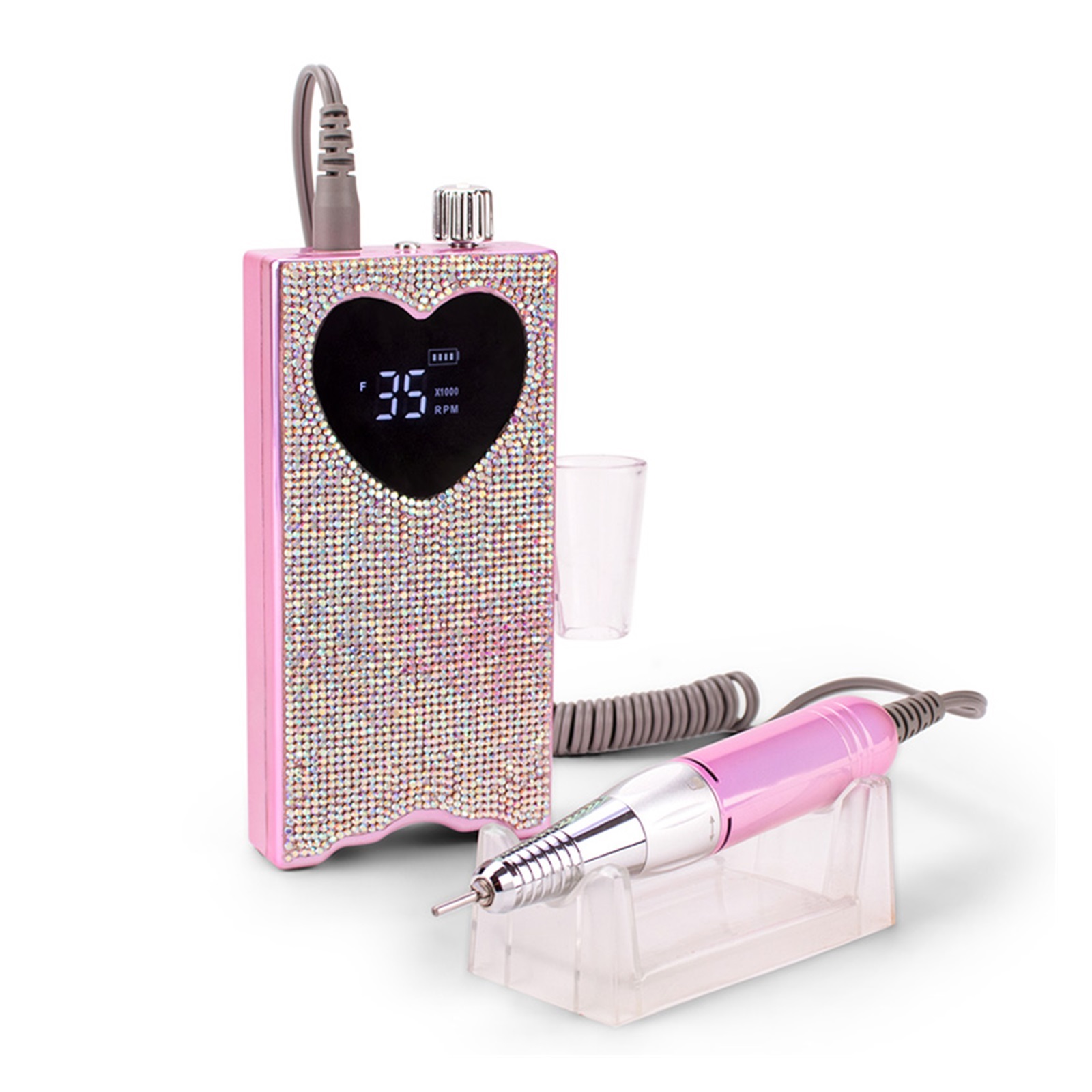 Heart Shape Electric Nail Drill 35000RPM Nails Milling Cutter Wireless ...