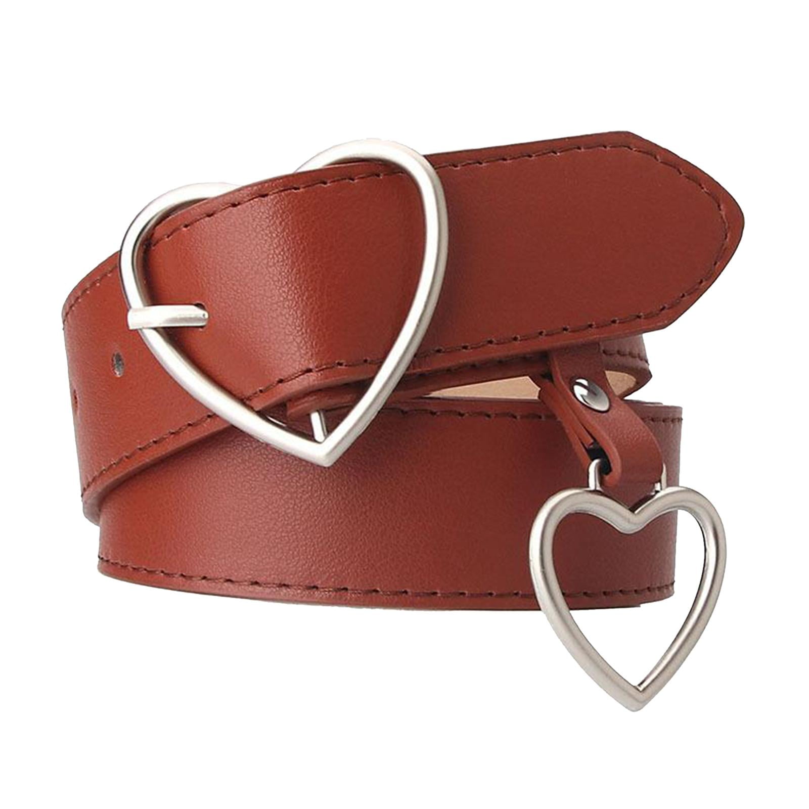 Heart Shape Leather Fashion Heart Buckle Waitband Female Waist Girls ...