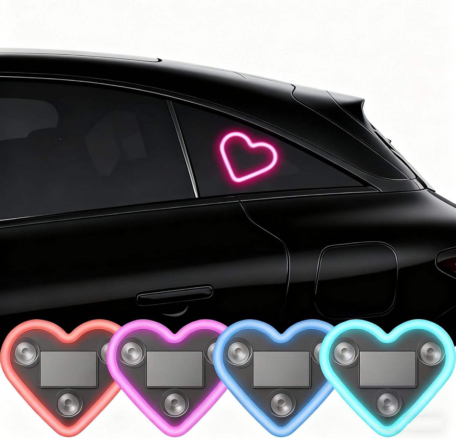 Heart Shape Lights for Car, 9.57mm X 8.42mm X 15.36mm, Solar Powered ...