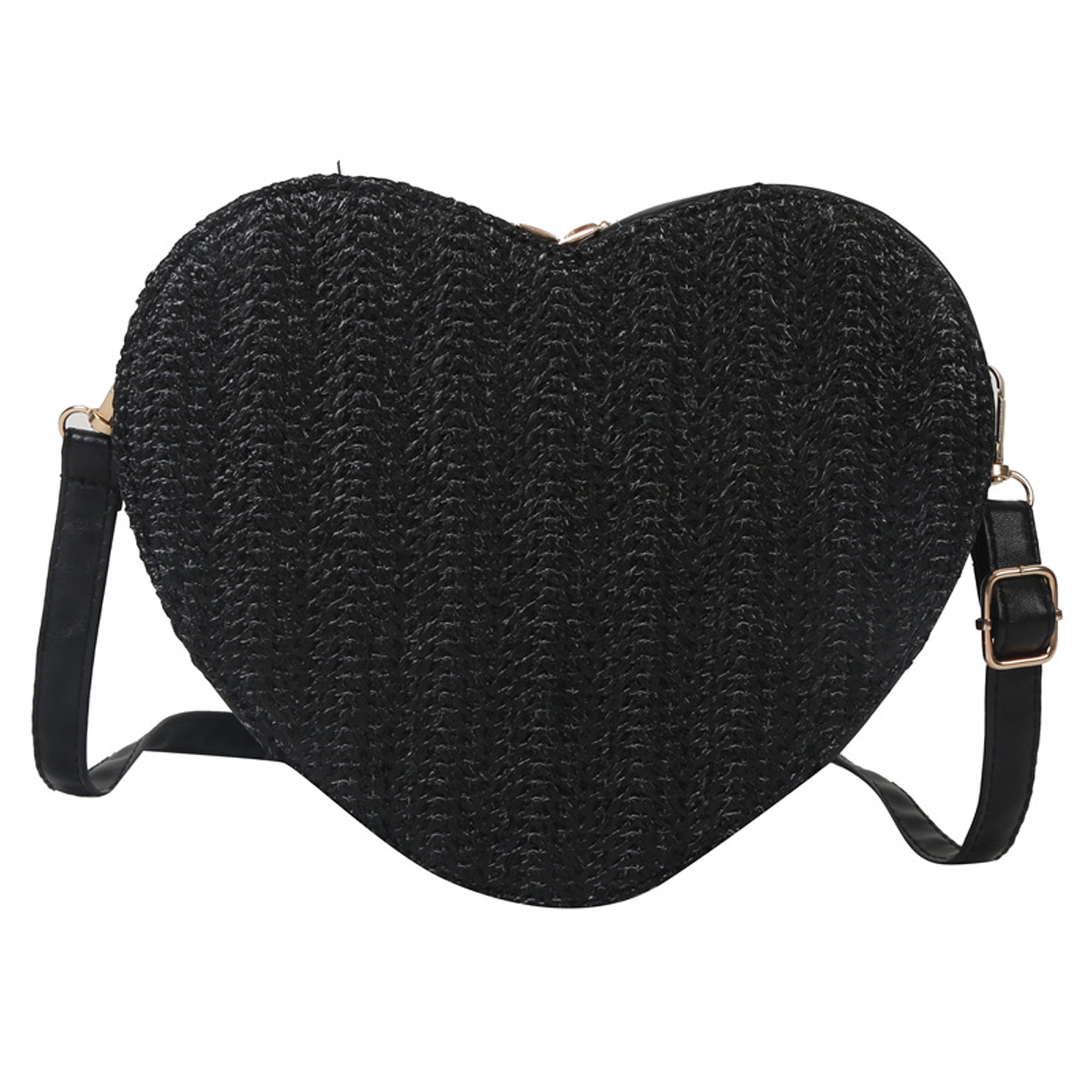 Heart Shape Satchel Crossbody Purse for Women Zip Around Shoulder Bag ...