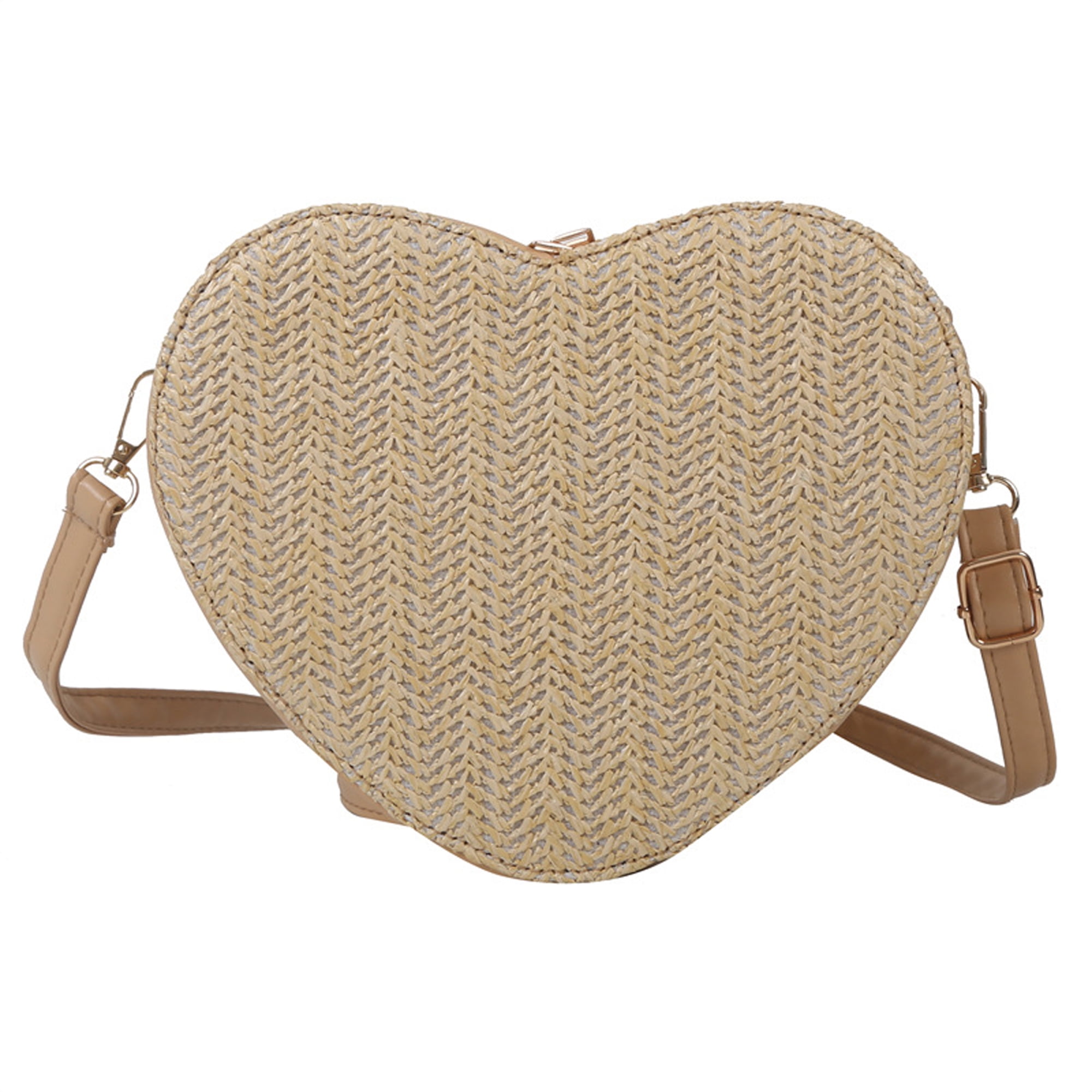 Heart Shape Satchel Crossbody Purse for Women Zip Around Shoulder Bag ...