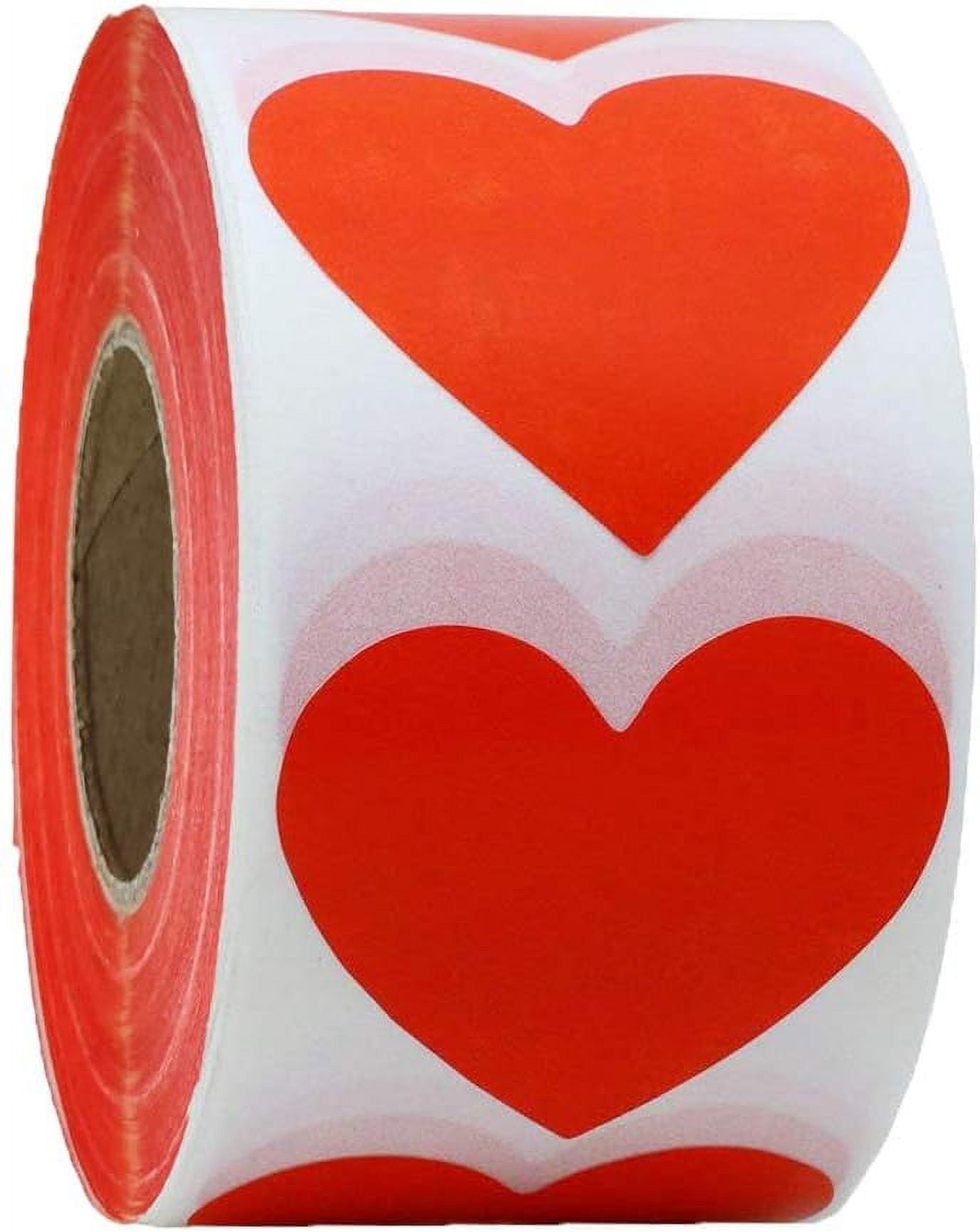 Heart Shape Stickers 2inch Red Color Coding Labels for Valentine's Day ...