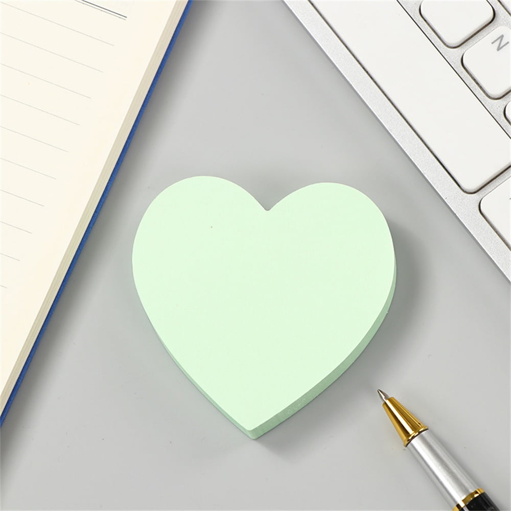 Heart Shape Sticky Notes Pastel Colorful Sticky Pad 100 Sheets/Pad Self ...