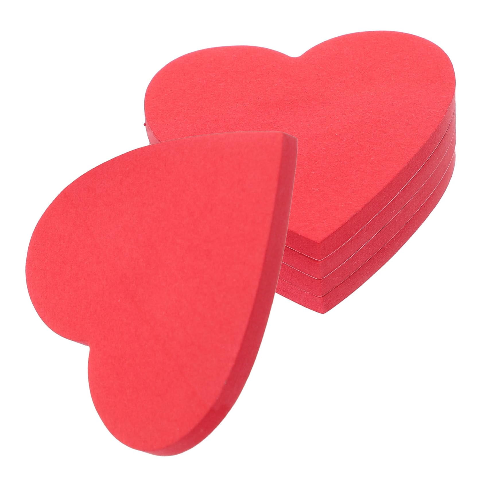 Heart Shape Sticky Notes Pastel Colorful Sticky Pad 100 Sheets/Pad Self ...