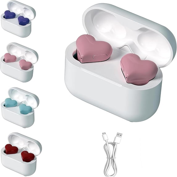 Heart Shape Wireless Noise Cancelling in-Ear Gaming Headset with LED ...