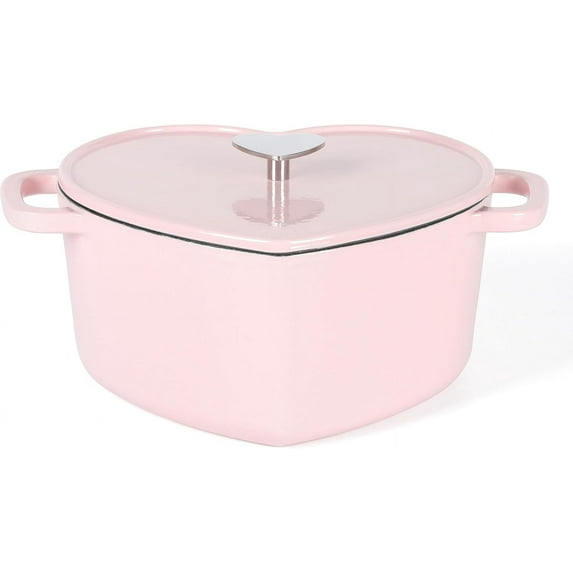 Heart Shaped 4-Quart Enamel Cast Iron Dutch Oven - - Walmart.com