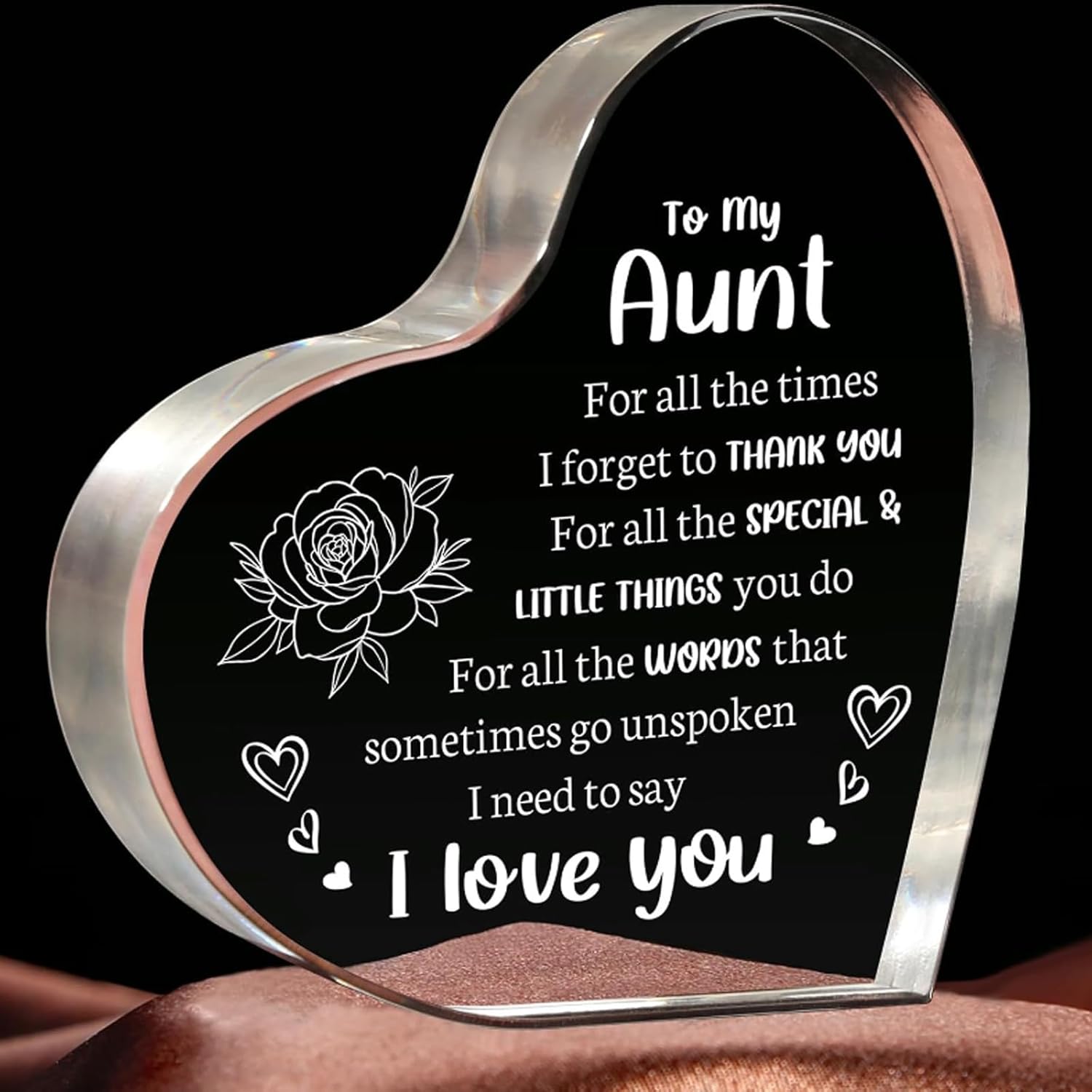 Heart Shaped Acrylic Block, Acrylic Keepsake for Mom, Personalized ...