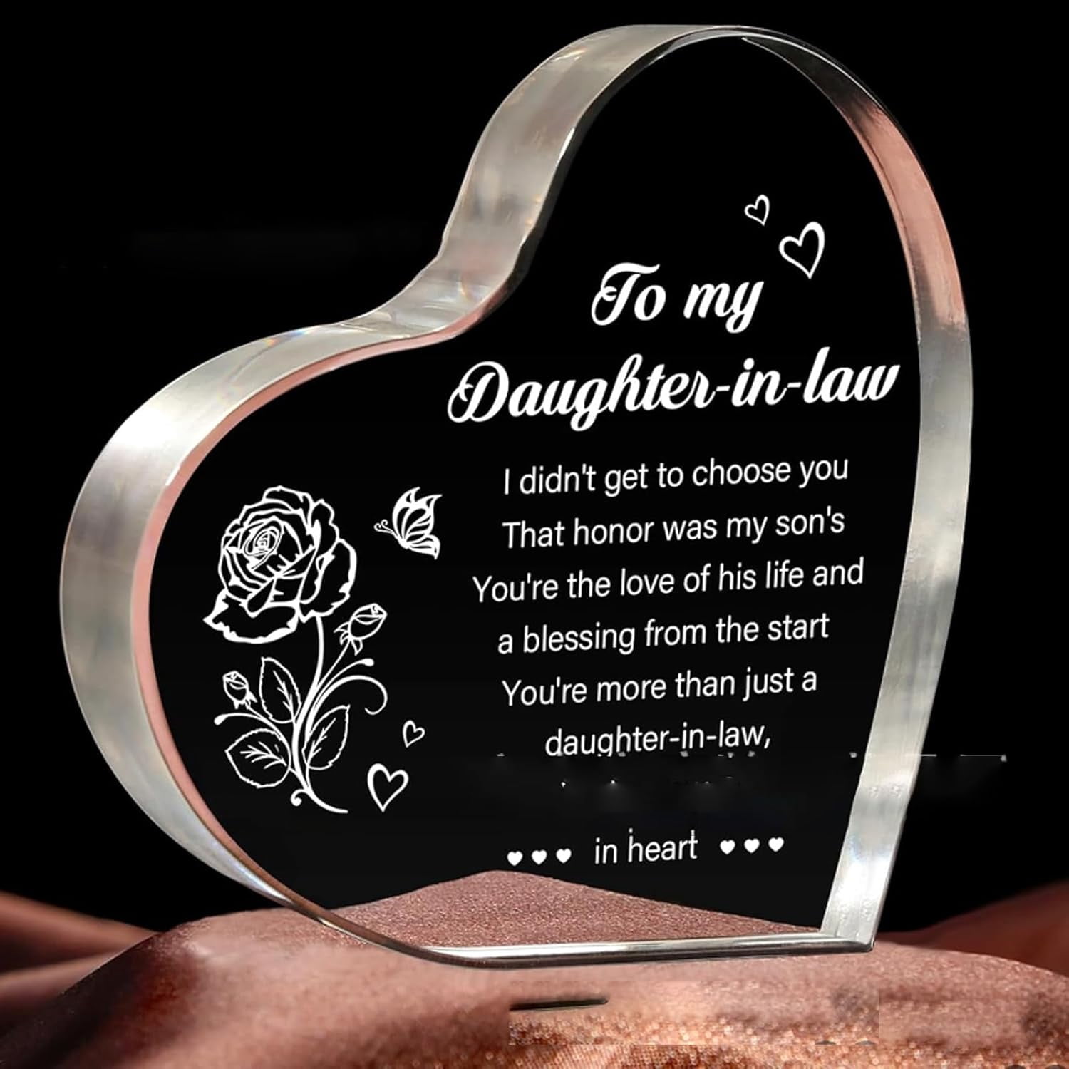 Heart Shaped Acrylic Block, Acrylic Keepsake for Mom, Personalized ...