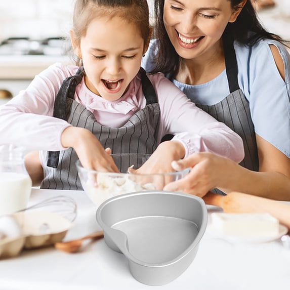 Heart Shaped Baking Molds for Bread, Straight Solid Bottom Cake Pans ...