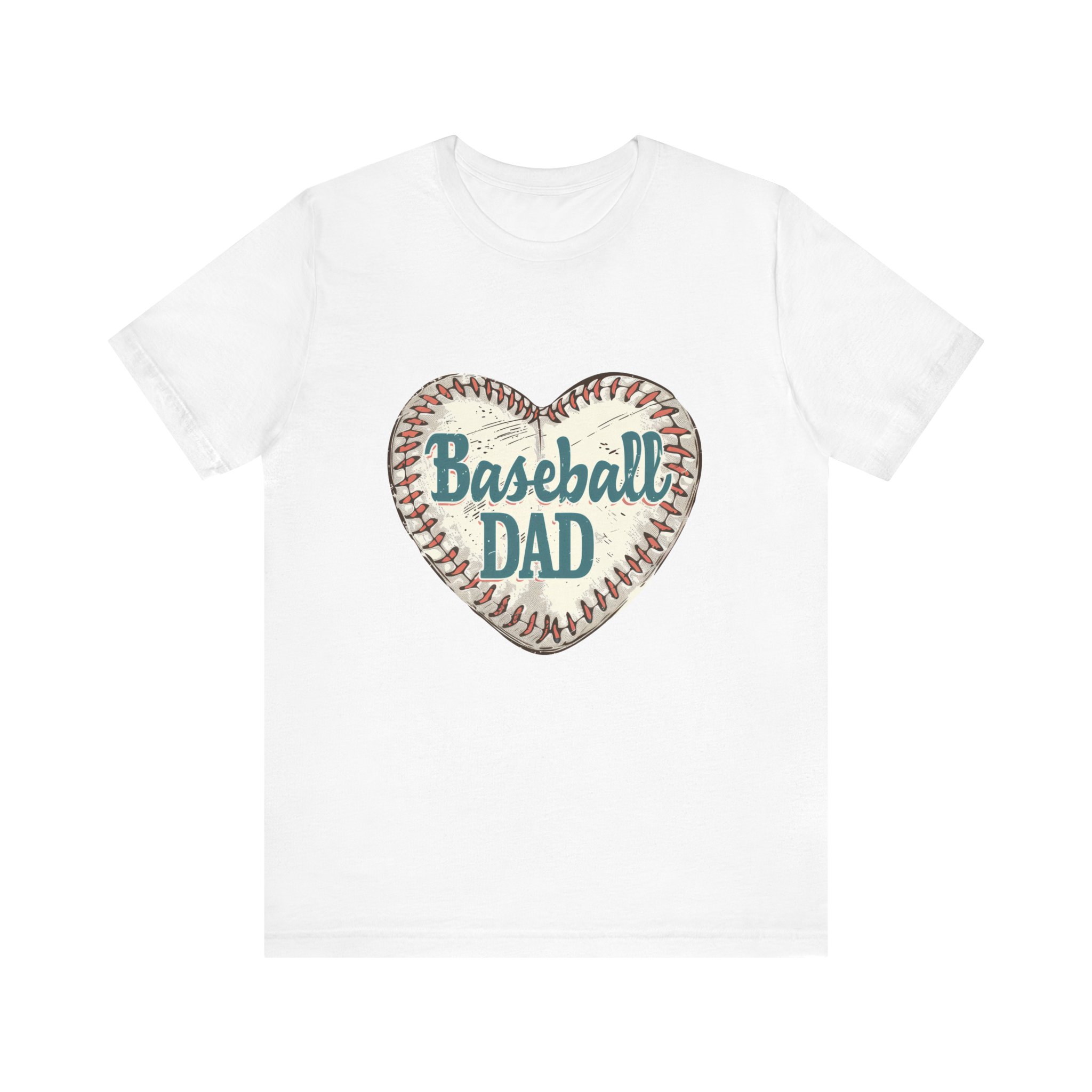 Heart Shaped Baseball Dad T-Shirt Father's Day Baseball Parent Game Day ...