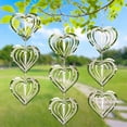 Heart Shaped Bird Scare Discs Set Device with Double-Sided Metal ...