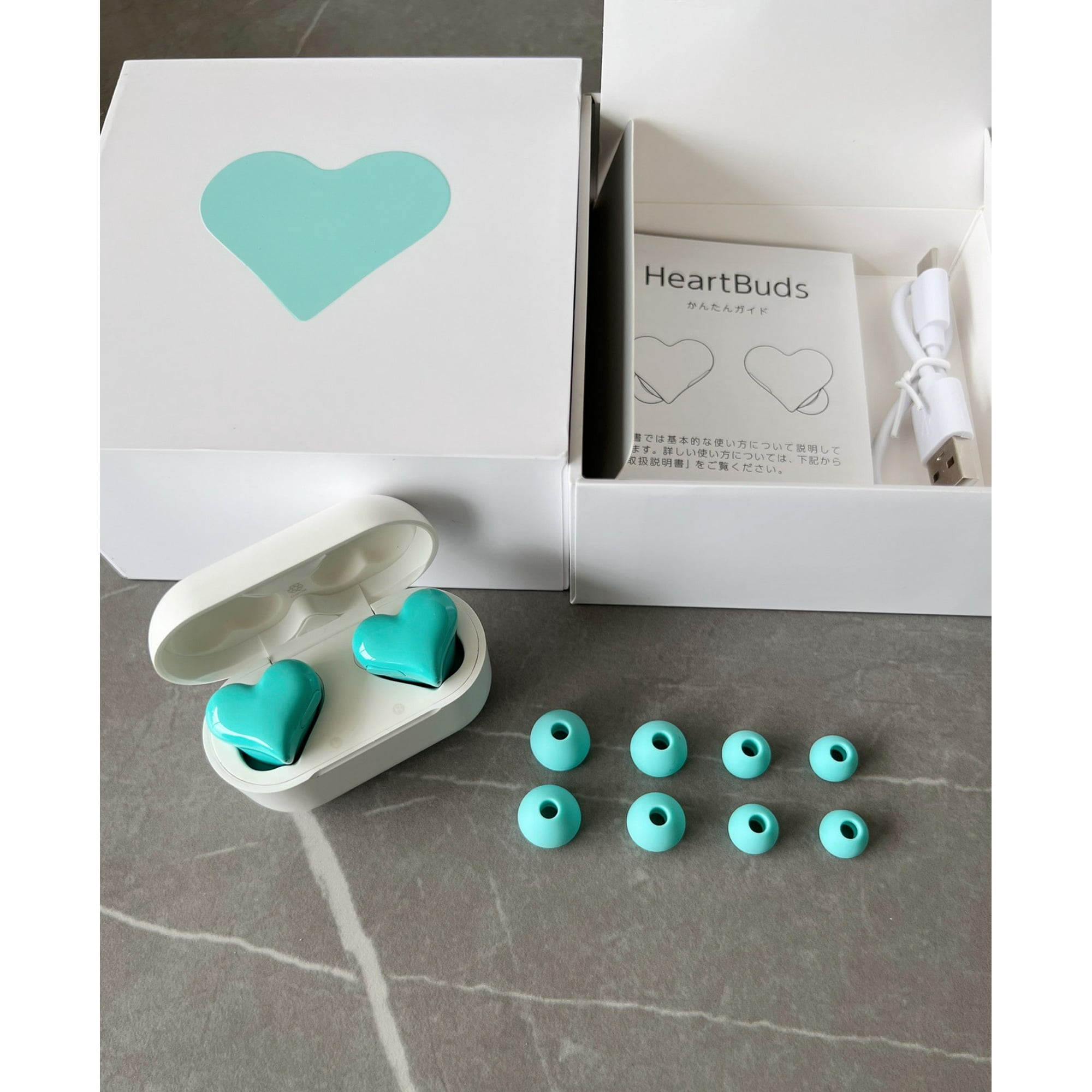 Heart-Shaped Bluetooth Headset Love Headphones Girl Heart in-Ear True ...