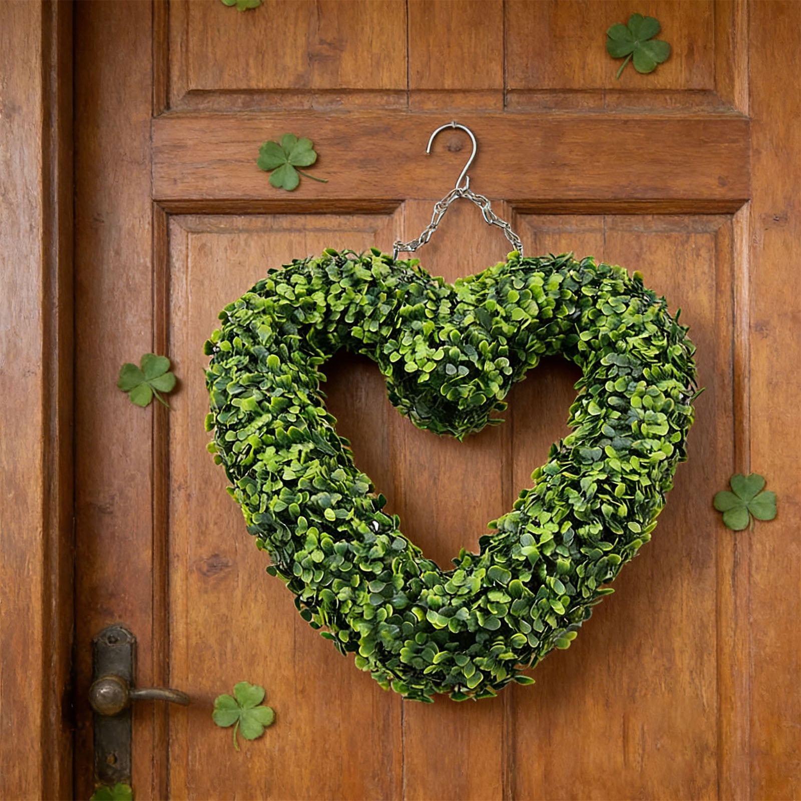 Heart Shaped Boxwood Wreath, Heart Shaped Greenery Wreath, Heart Shaped Faux Boxwood Topiary ...